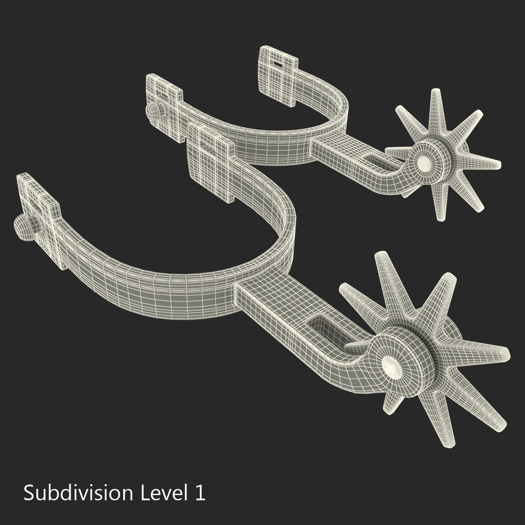 Old West Spurs Modeled 3d Max