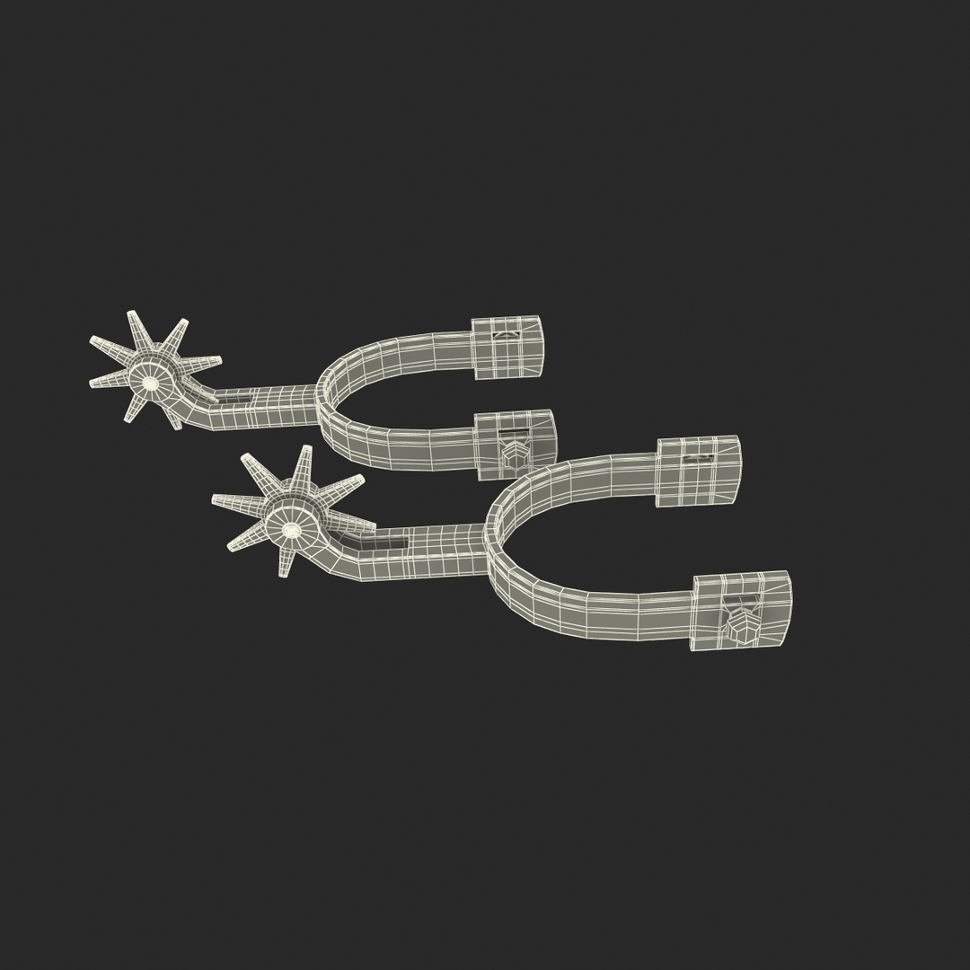 Old West Spurs Modeled 3d Max