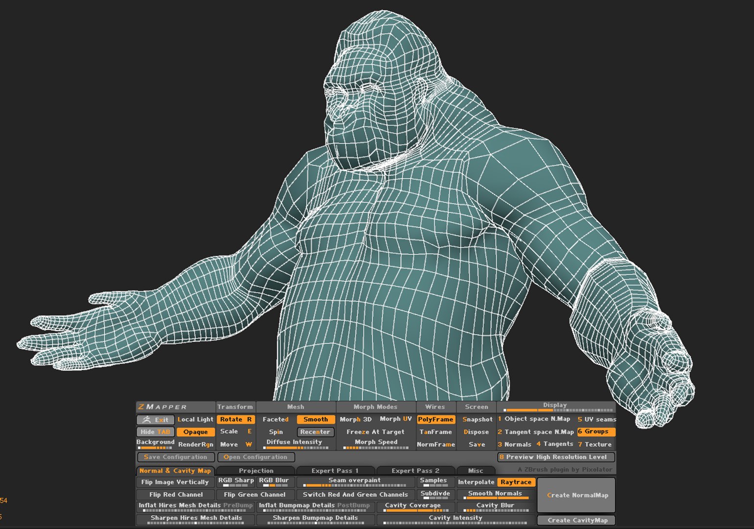 Gorilla Normal Maps 3d Obj