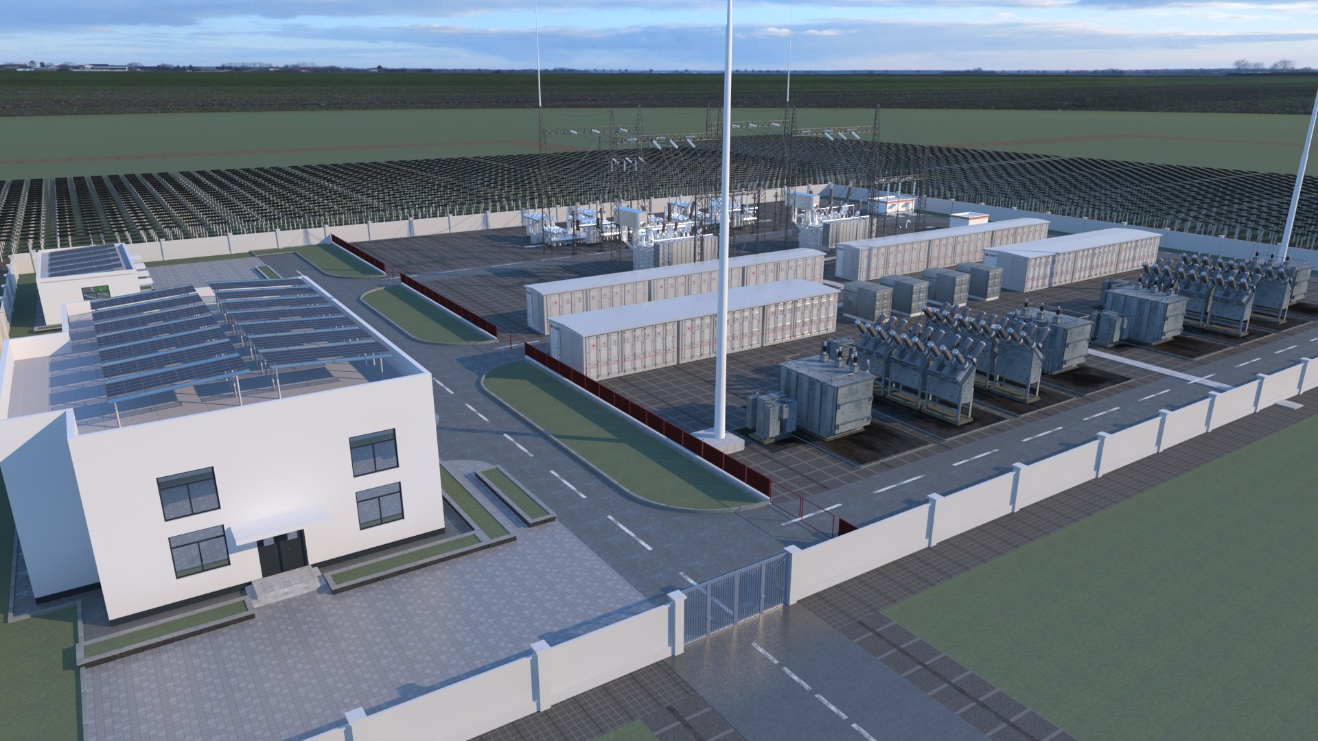 Solar Power Storage Plant 3D Model - TurboSquid 2382239