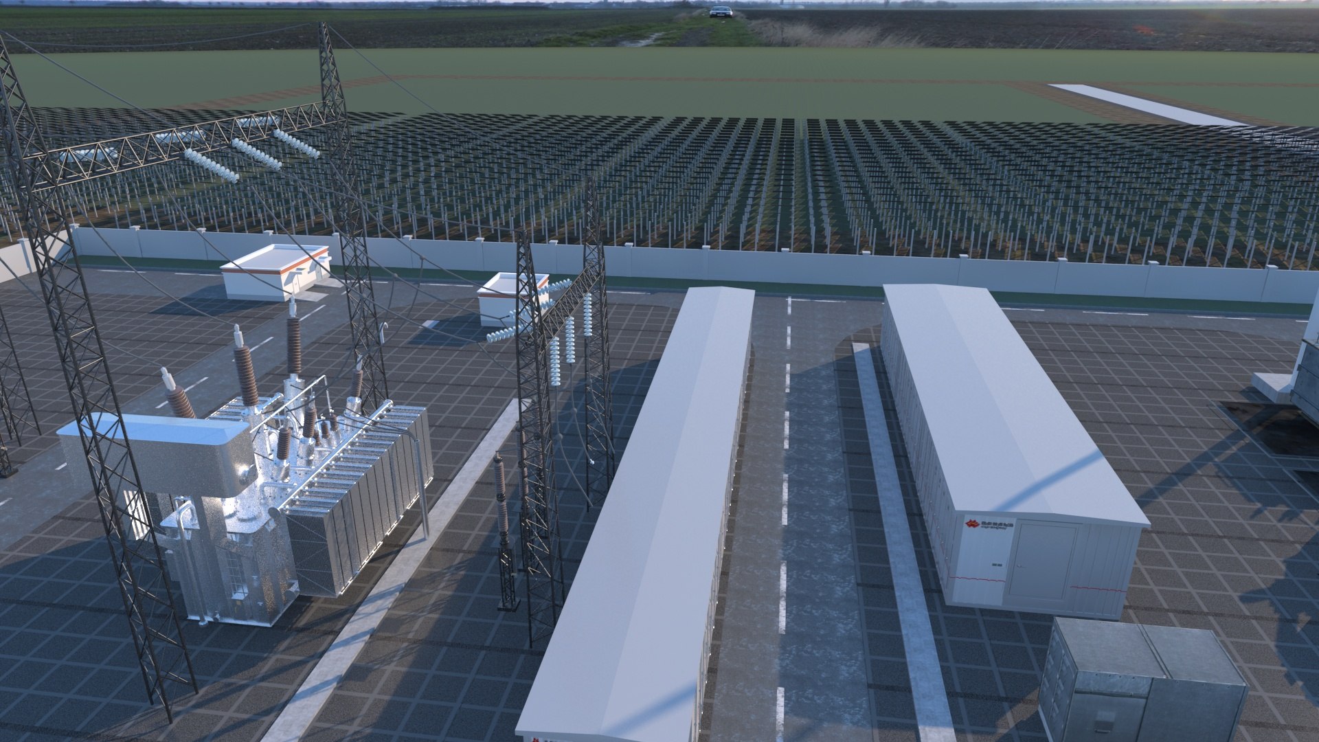Solar Power Storage Plant 3D Model - TurboSquid 2382239