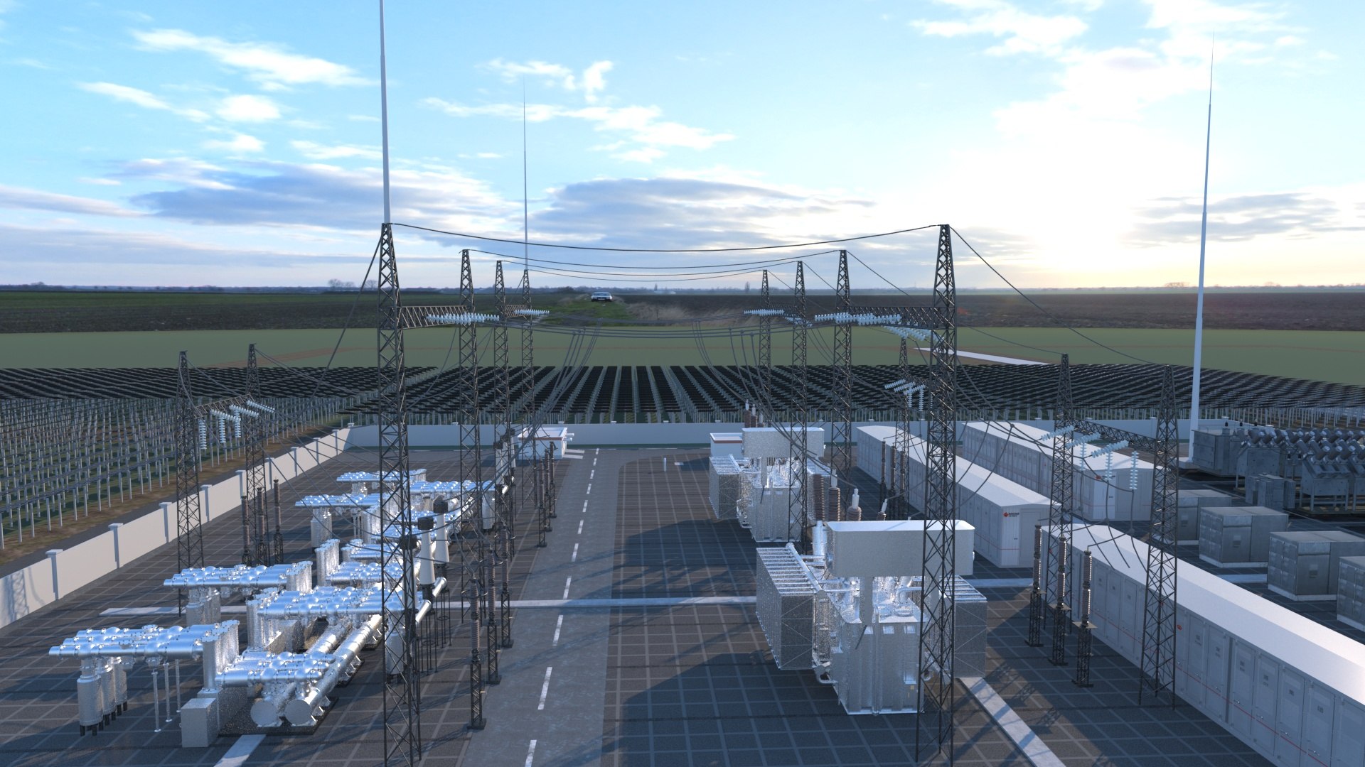 Solar Power Storage Plant 3D Model - TurboSquid 2382239
