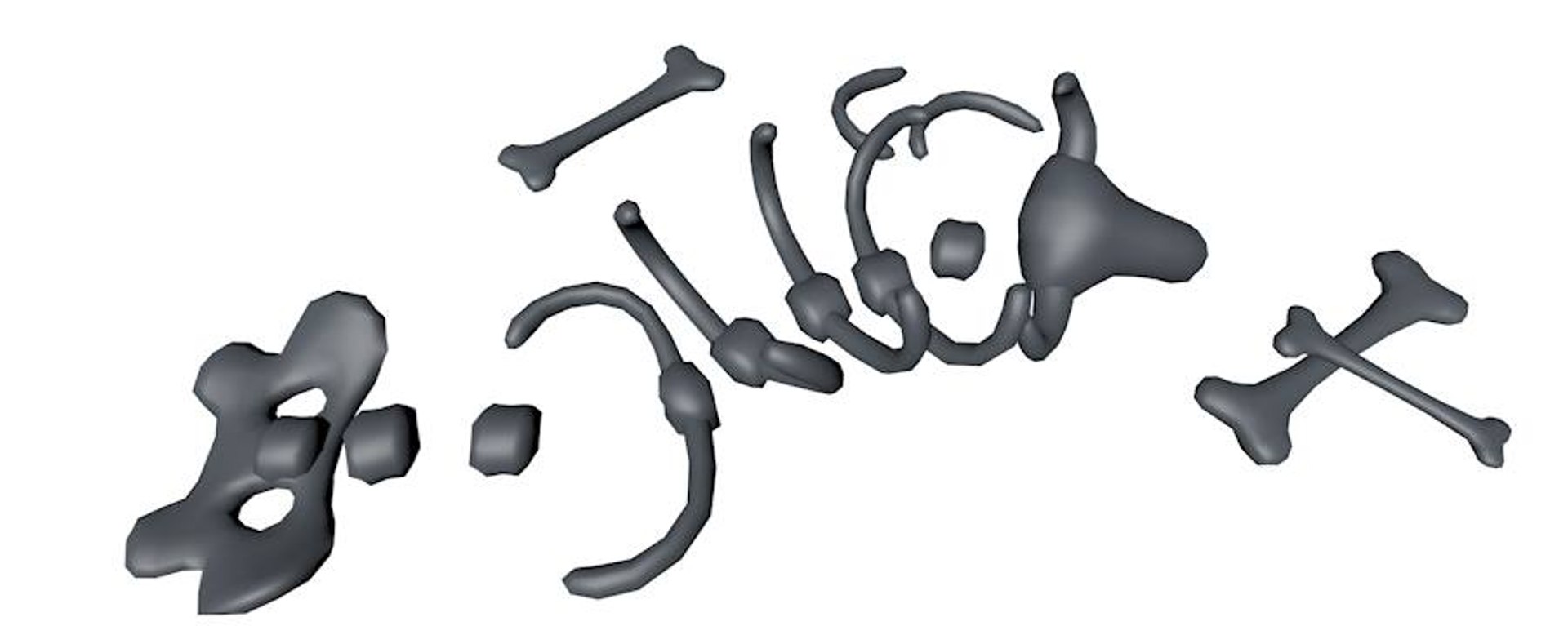 3d Cow Skeleton Model