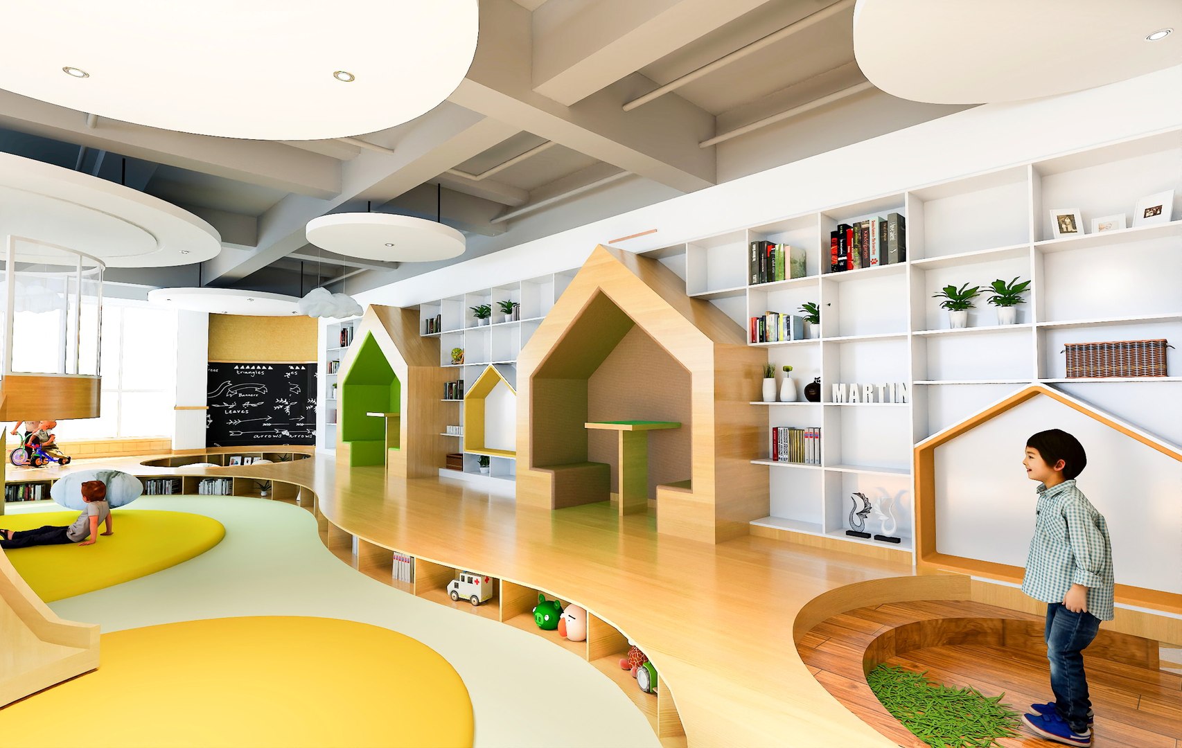 3D Preschool Classroom 3D Model - Kids Furniture Activity Area ...