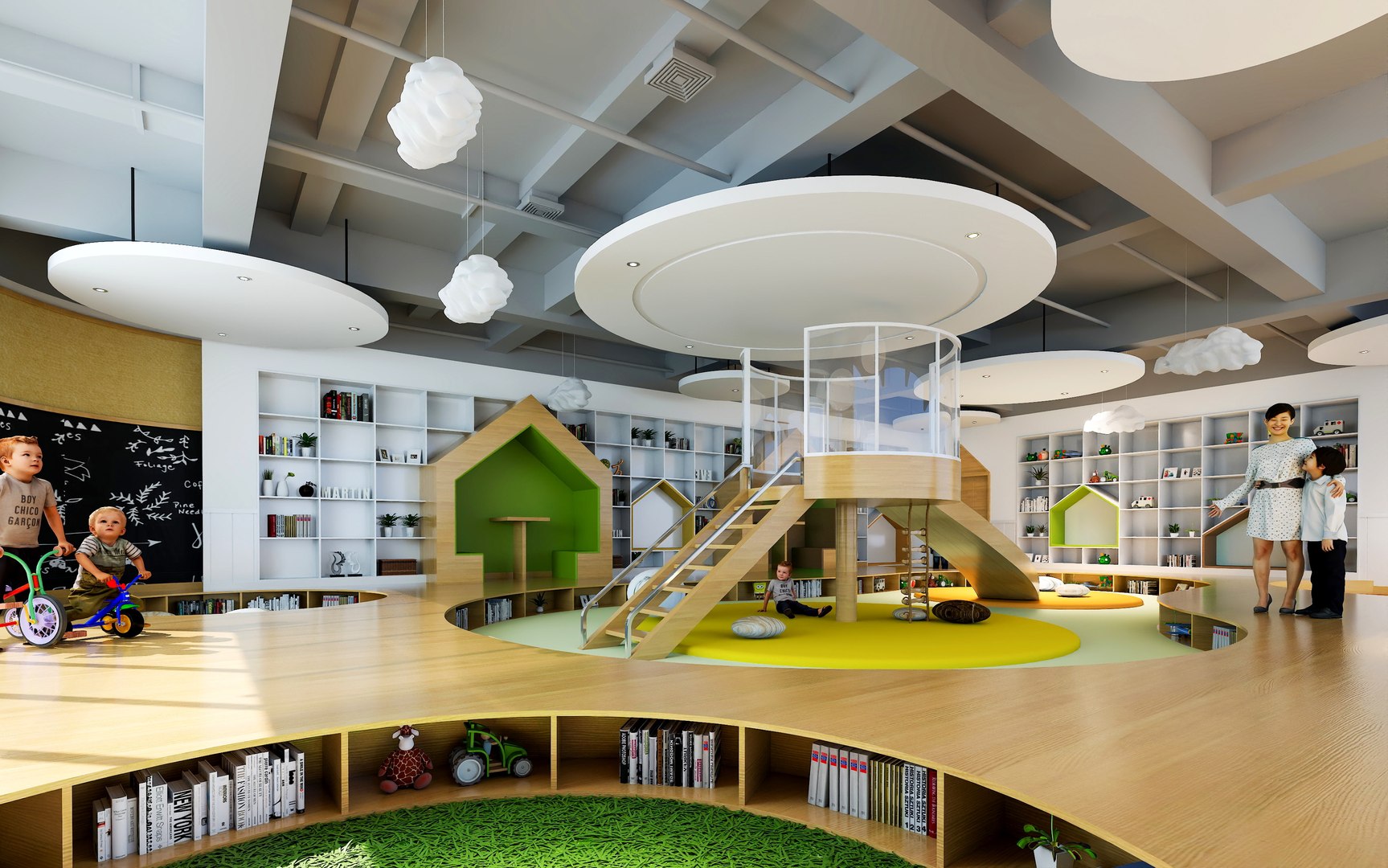3D Preschool Classroom 3D Model - Kids Furniture Activity Area ...