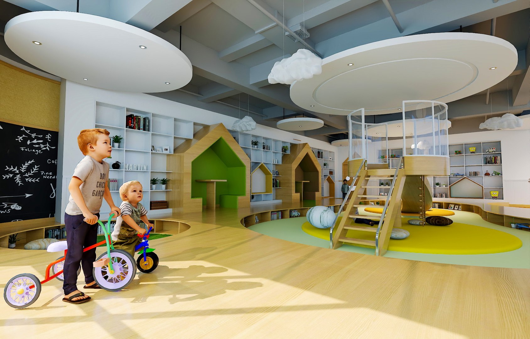 3D Preschool Classroom 3D Model - Kids Furniture Activity Area ...