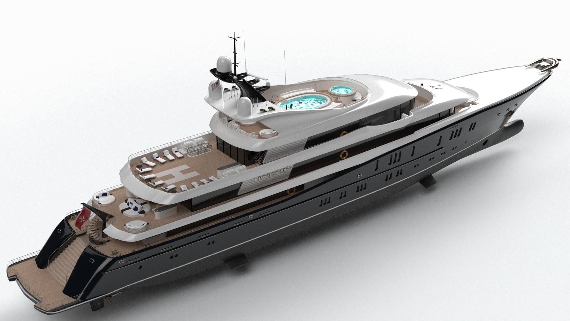 3D Phoenix2 Superyacht Dynamic Simulation - TurboSquid 2040065