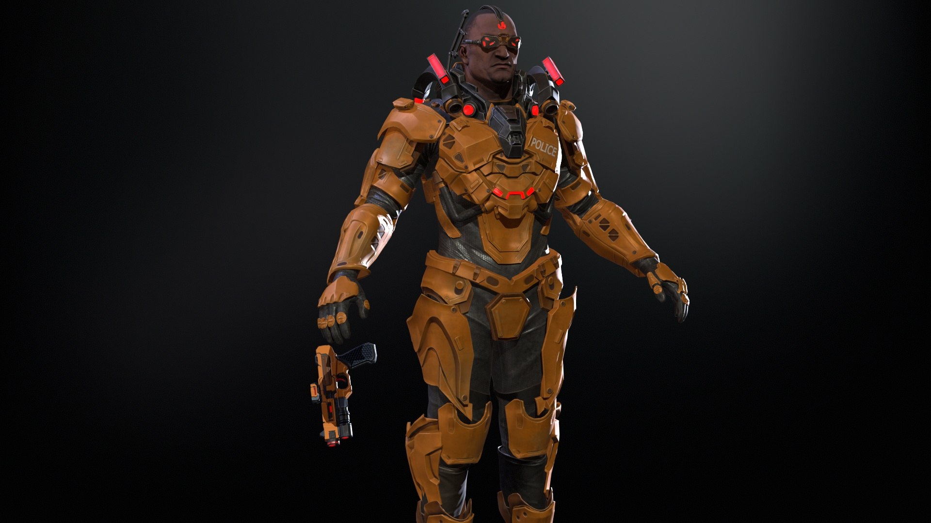 Cyborg Cop 3D Model - TurboSquid 2433145