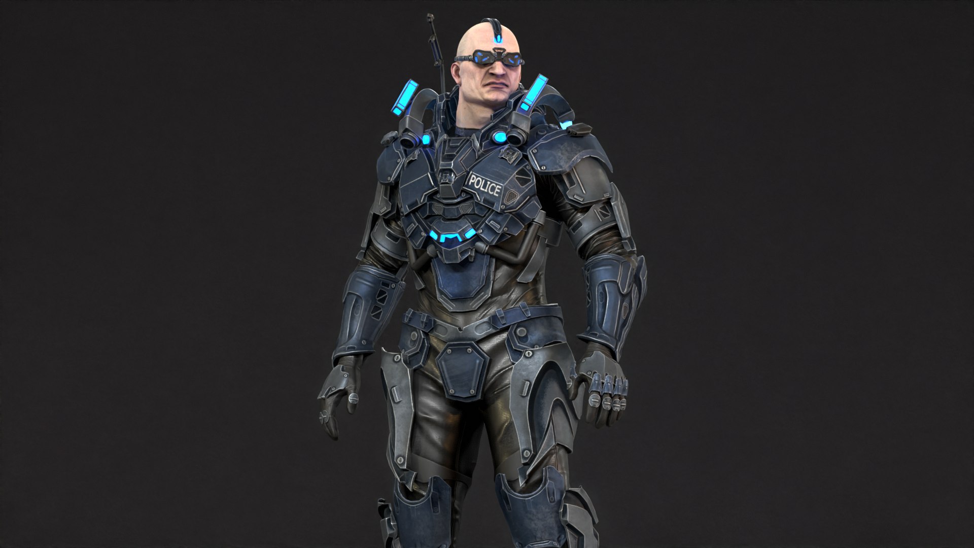 Cyborg Cop 3D Model - TurboSquid 2433145