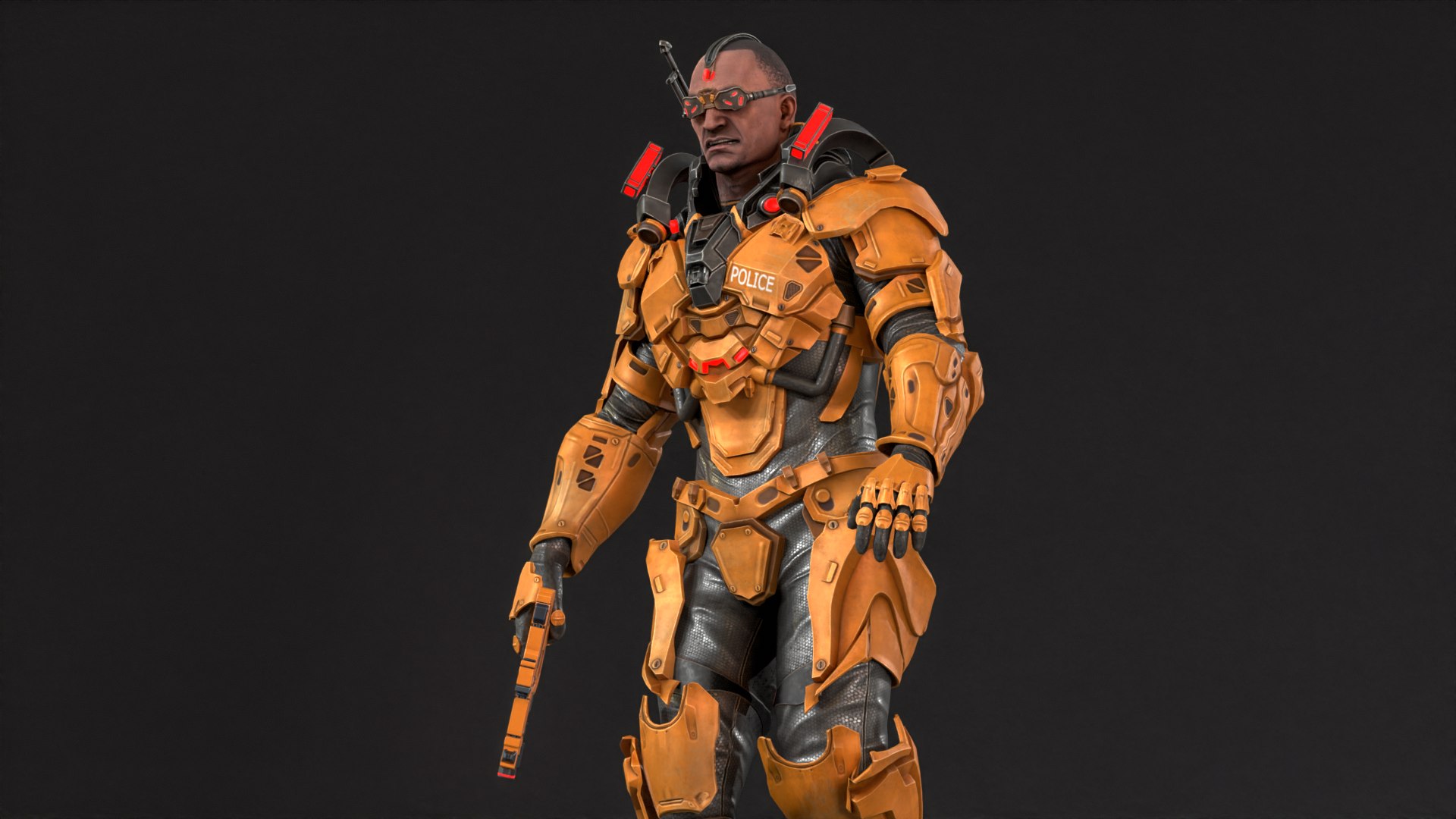 Cyborg Cop 3D Model - TurboSquid 2433145