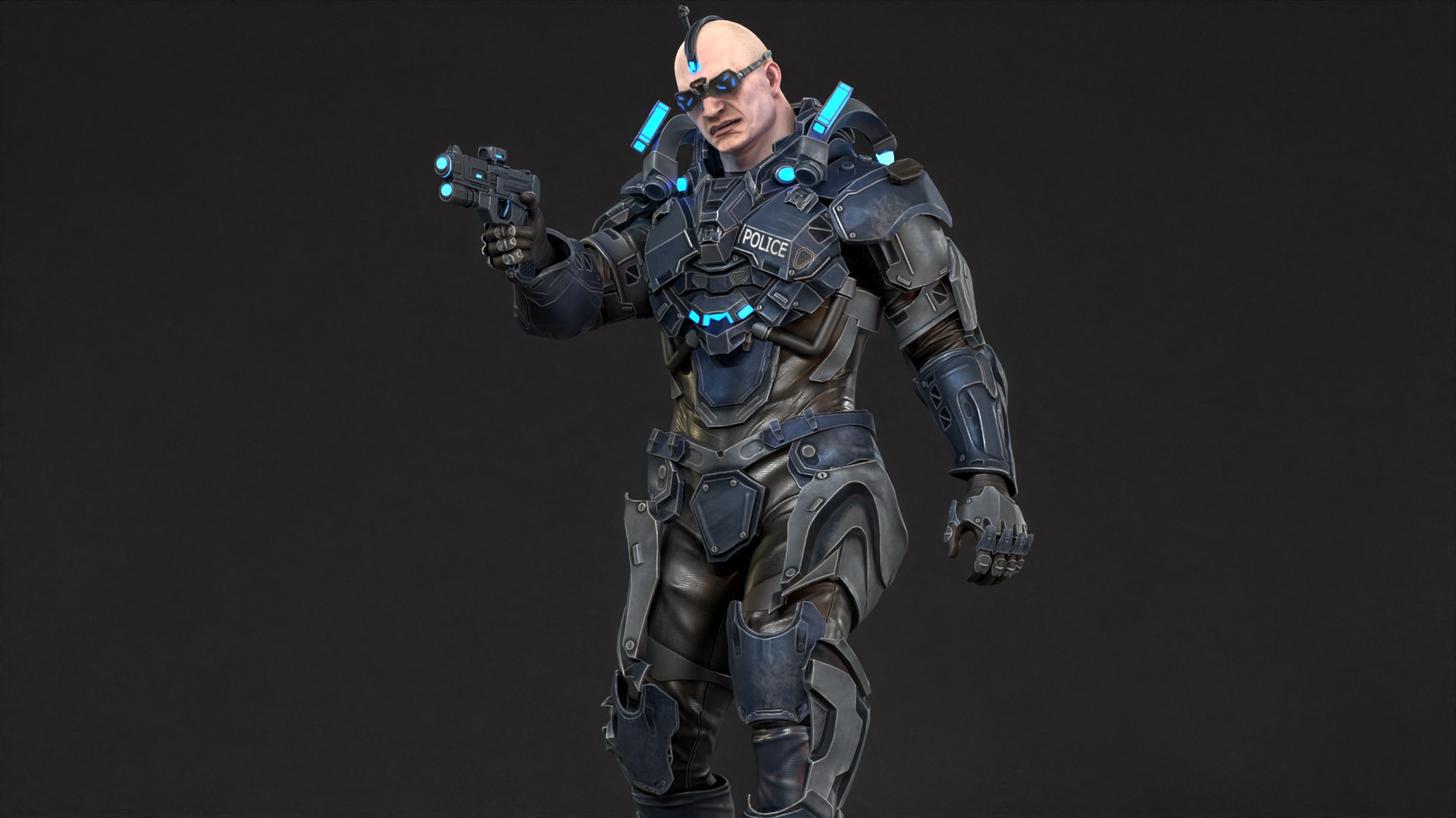 Cyborg Cop 3D Model - TurboSquid 2433145