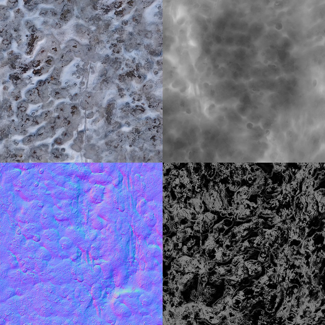 3D Frozen Winter Ground Surface Model - TurboSquid 1298002