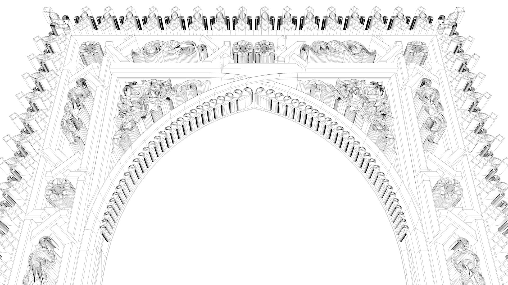 3D Model Islamic Arch - TurboSquid 1958666