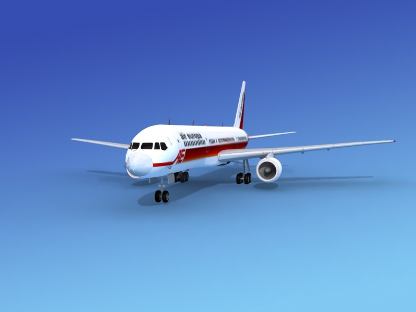 Airline Boeing 757 757-200 3d Dwg