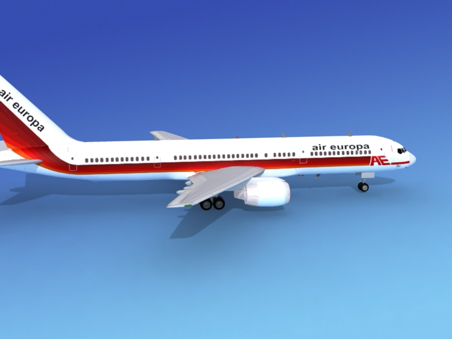 Airline Boeing 757 757-200 3d Dwg