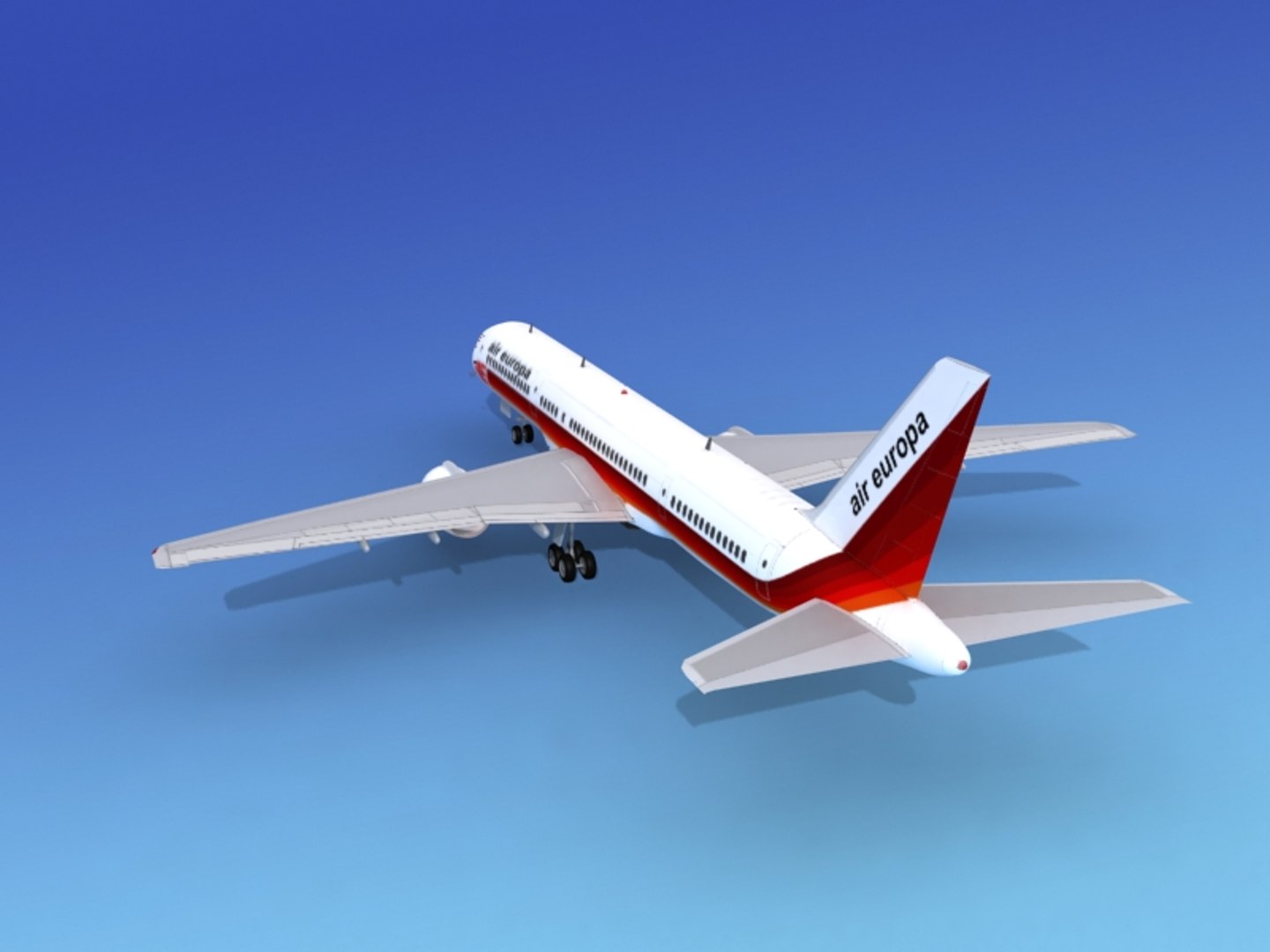Airline Boeing 757 757-200 3d Dwg