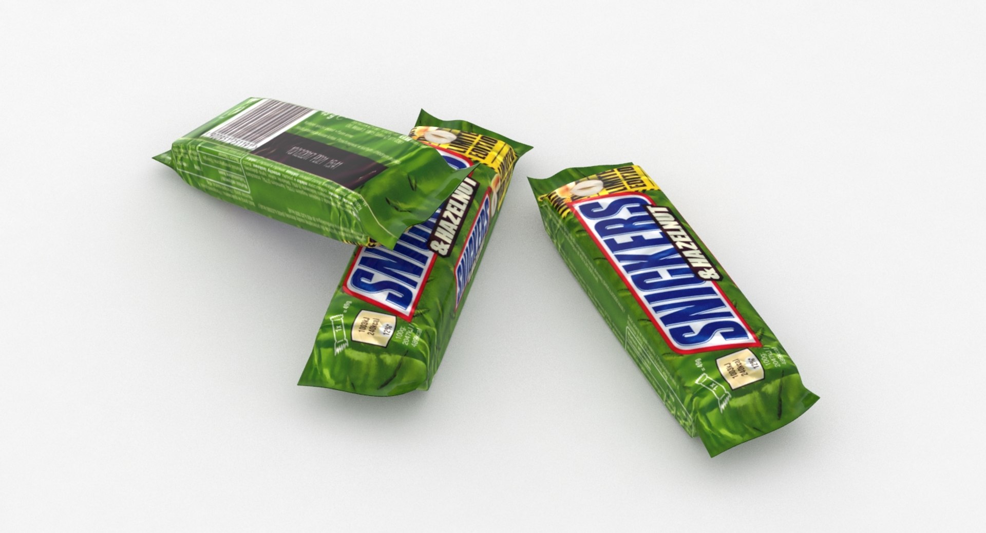Snickers Hazelnut Bar 3D Model - TurboSquid 1206295