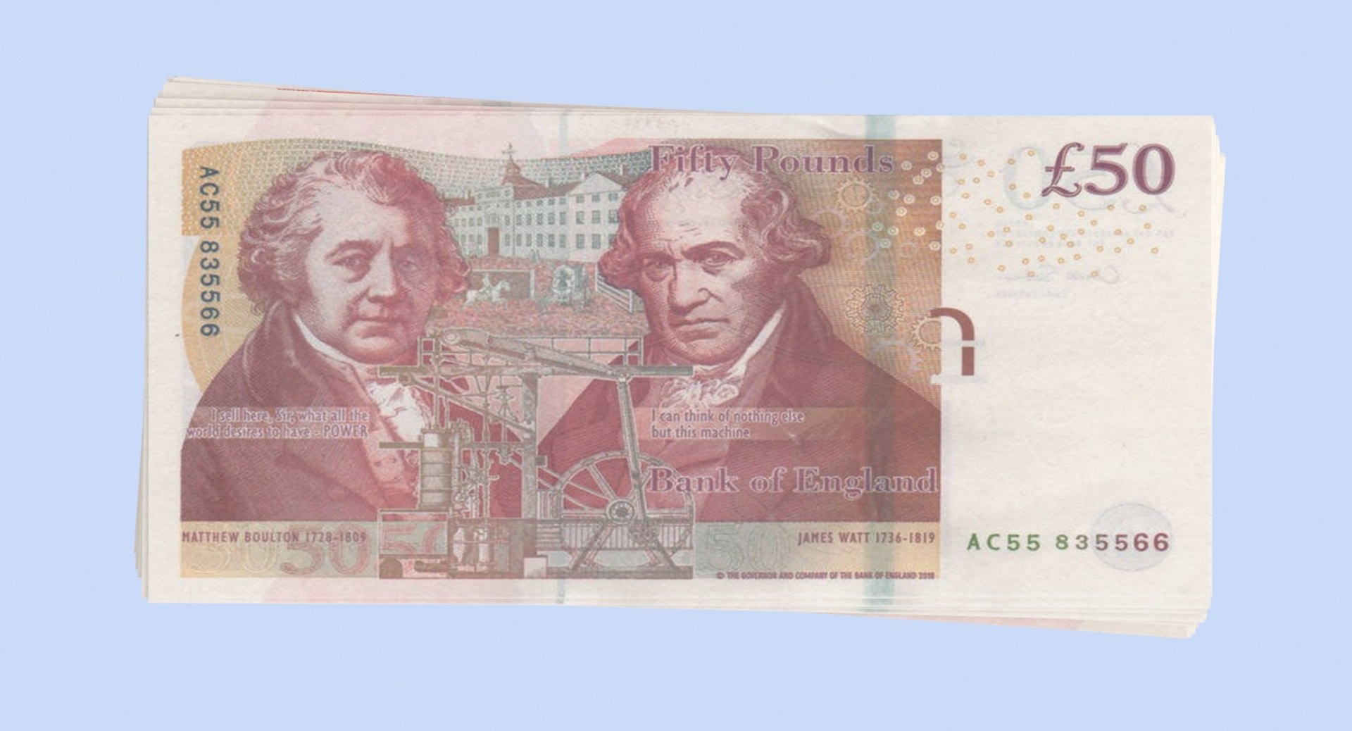 3D model 50-pound-note---pack | 1145027 | TurboSquid