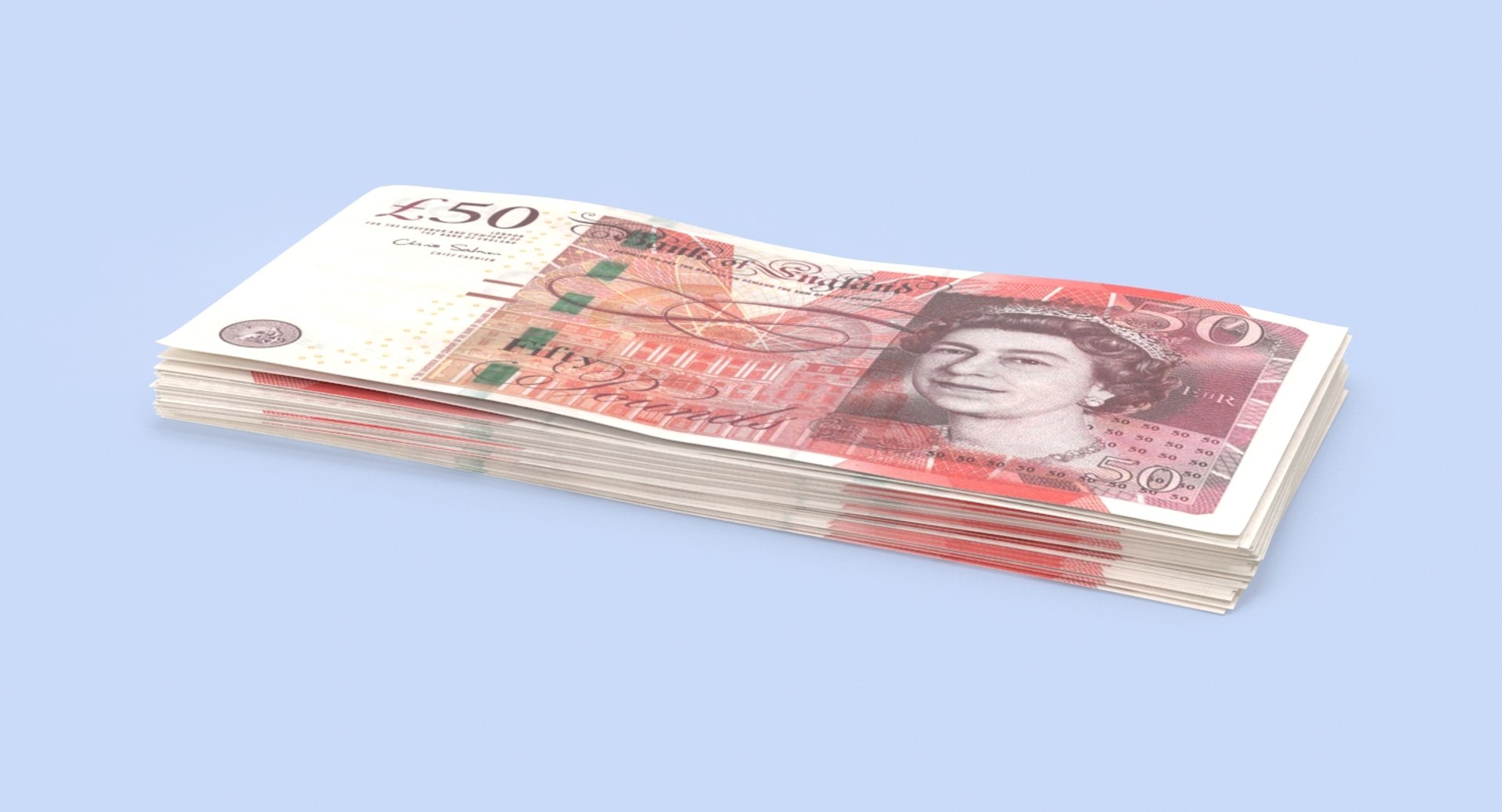 3D model 50-pound-note---pack | 1145027 | TurboSquid