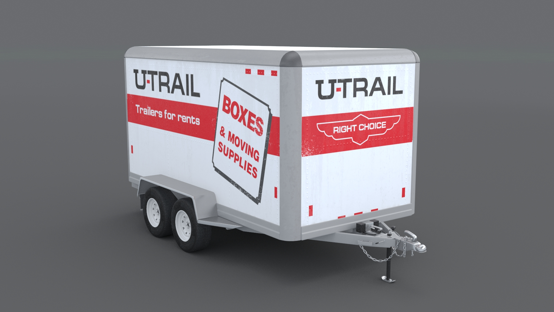 Big Moving Cargo Trailer Generic 3D Model Model - TurboSquid 2068631