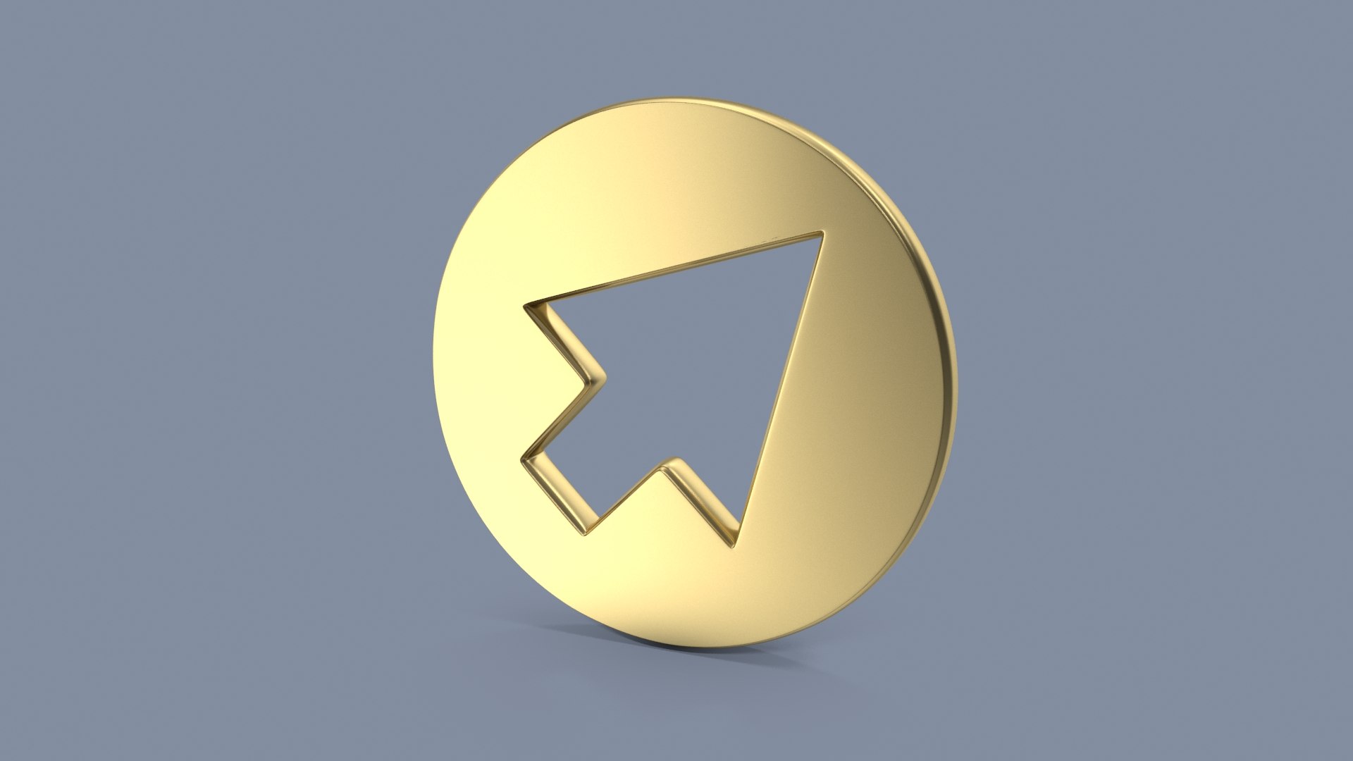 Arrow Cursor Arrow Circular Symbol Gold 3D - TurboSquid 2062917