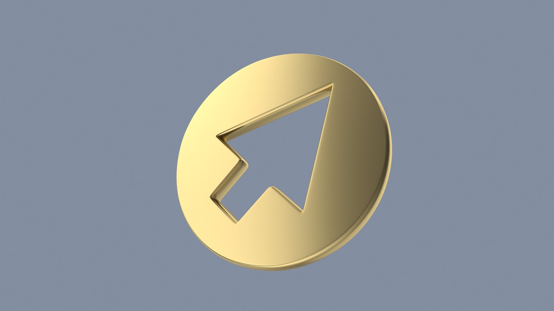Arrow Cursor Arrow Circular Symbol Gold 3D - TurboSquid 2062917