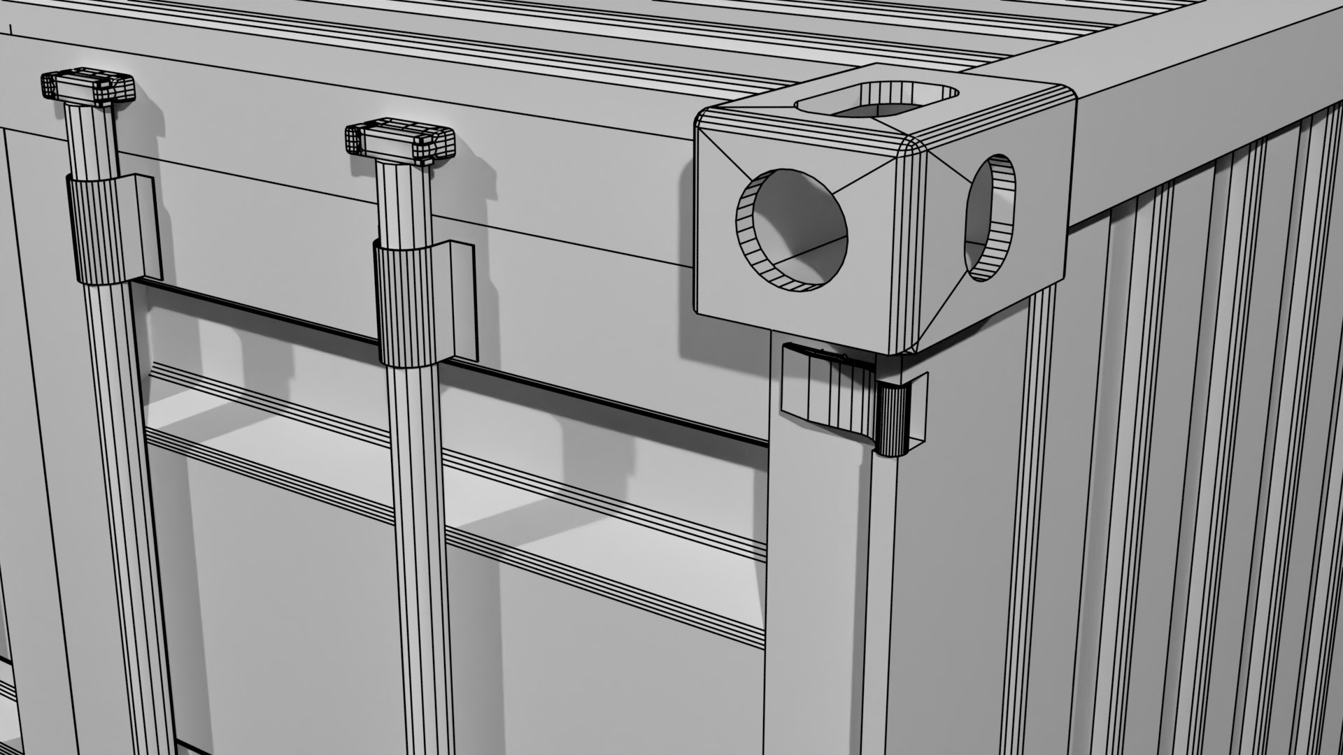 3D Model Container 20ft Set Without Textures - TurboSquid 2018596
