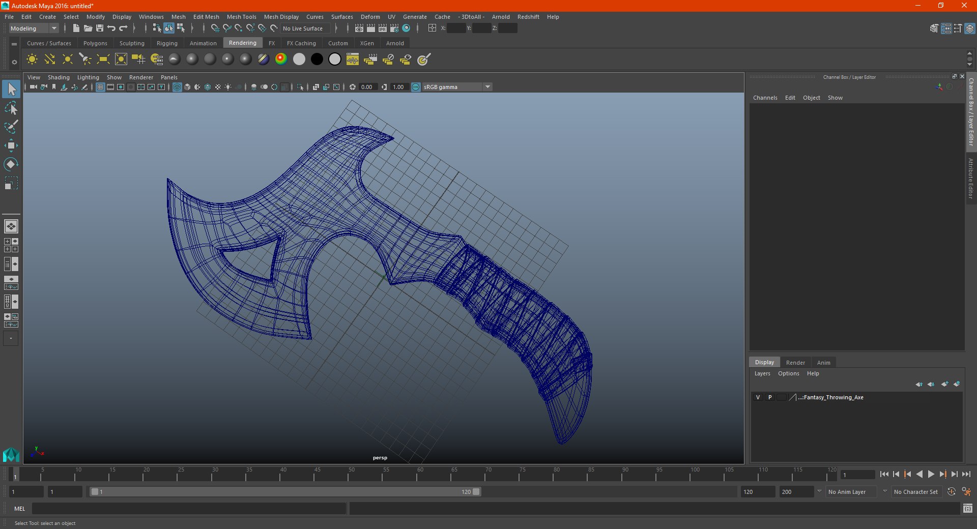 Fantasy throwing axe ax 3D model - TurboSquid 1618977