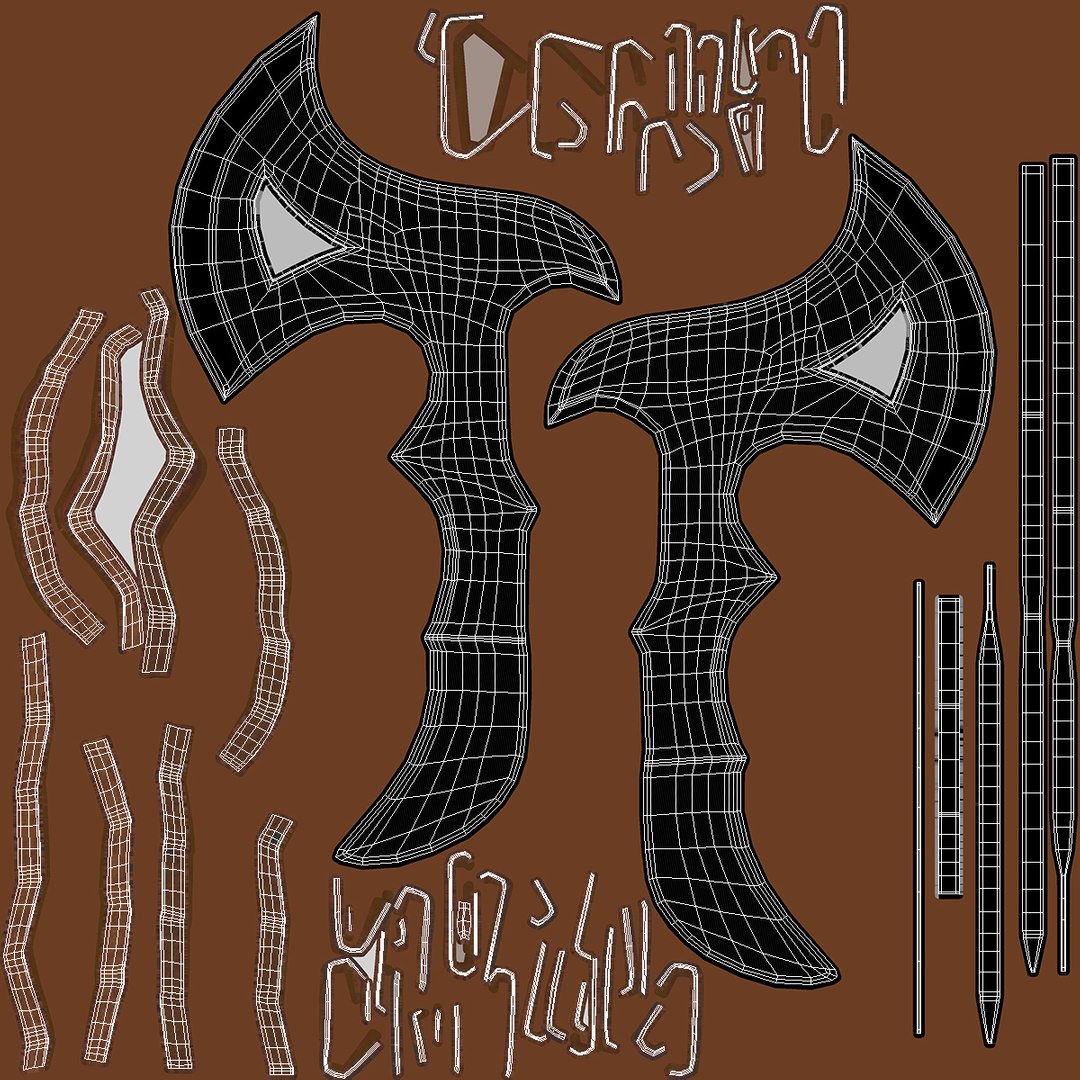 Fantasy throwing axe ax 3D model - TurboSquid 1618977