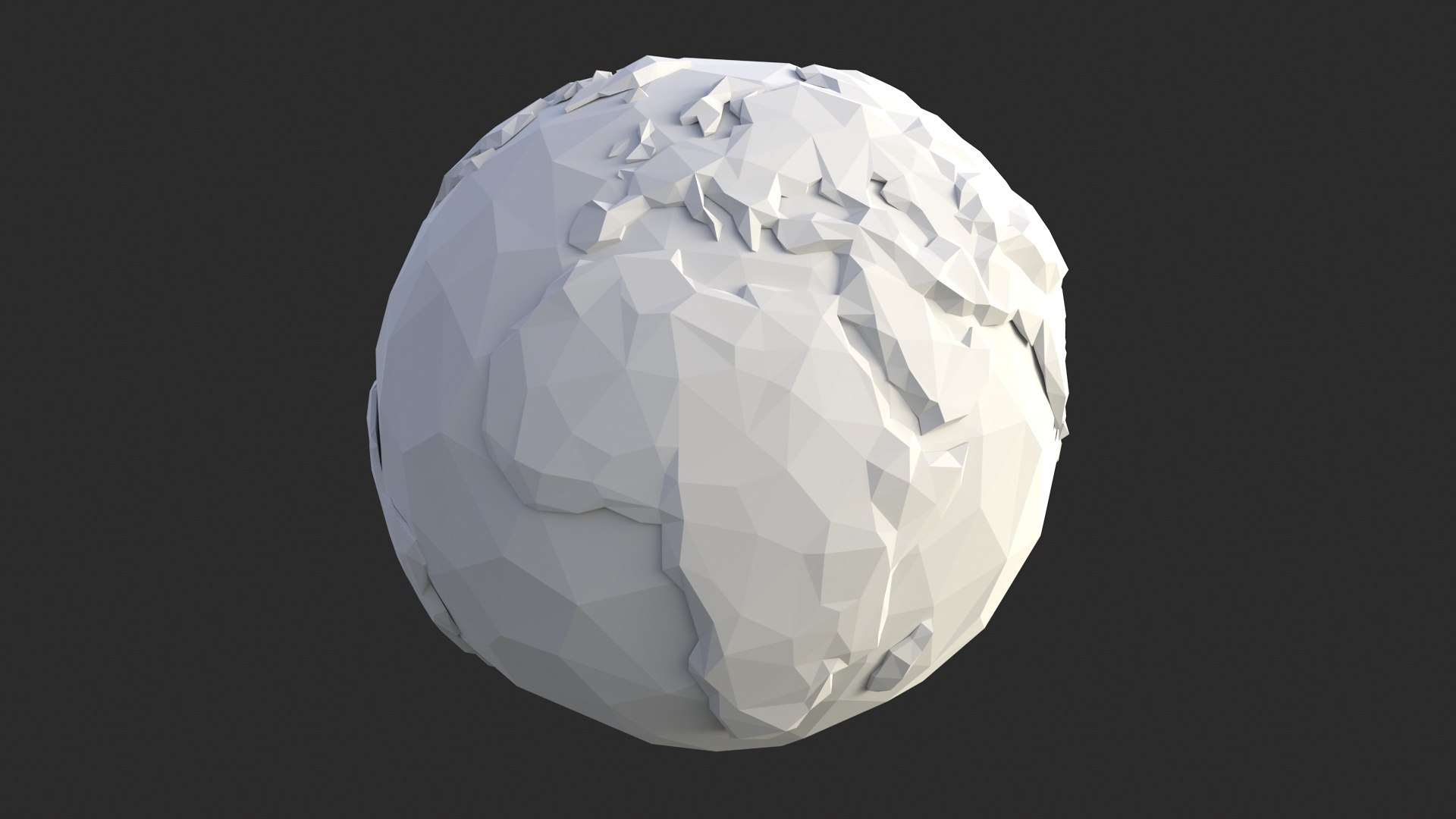 Cartoon Low Poly Earth With Topo 3D Model - TurboSquid 2291342