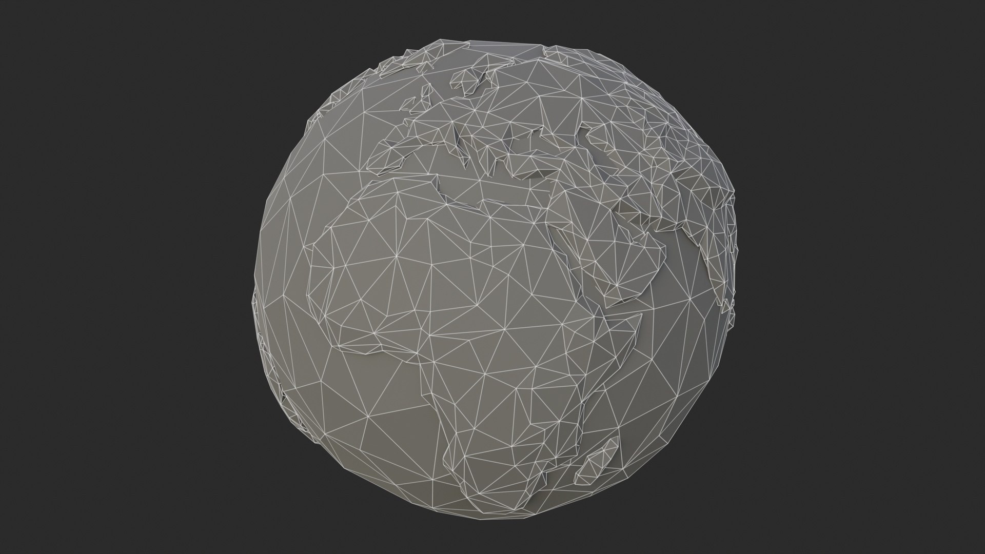 Cartoon Low Poly Earth With Topo 3D Model - TurboSquid 2291342