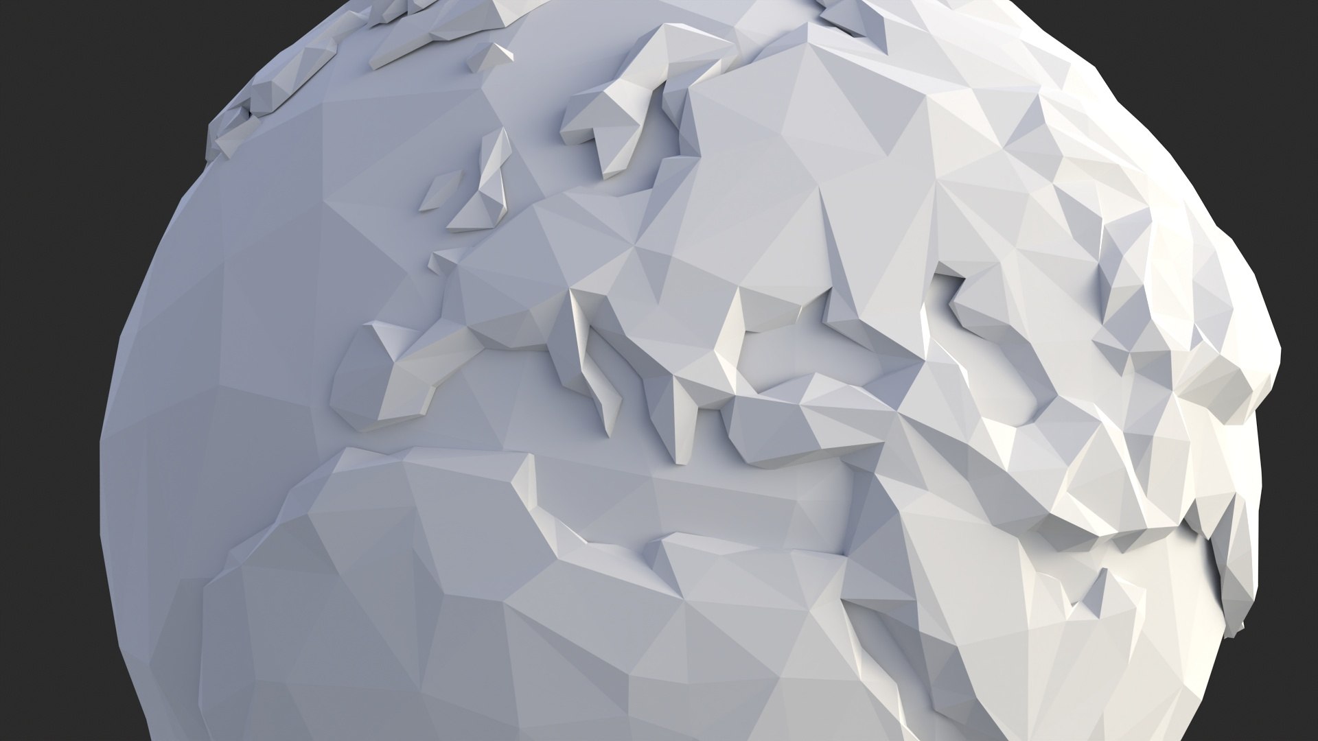 Cartoon Low Poly Earth With Topo 3D Model - TurboSquid 2291342