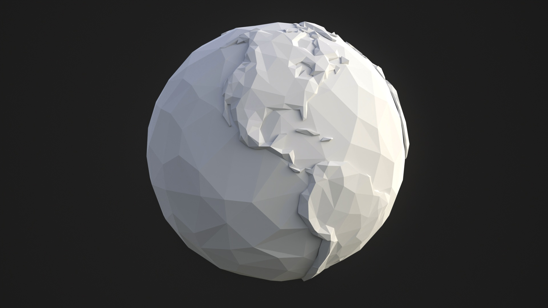 Cartoon Low Poly Earth With Topo 3D Model - TurboSquid 2291342