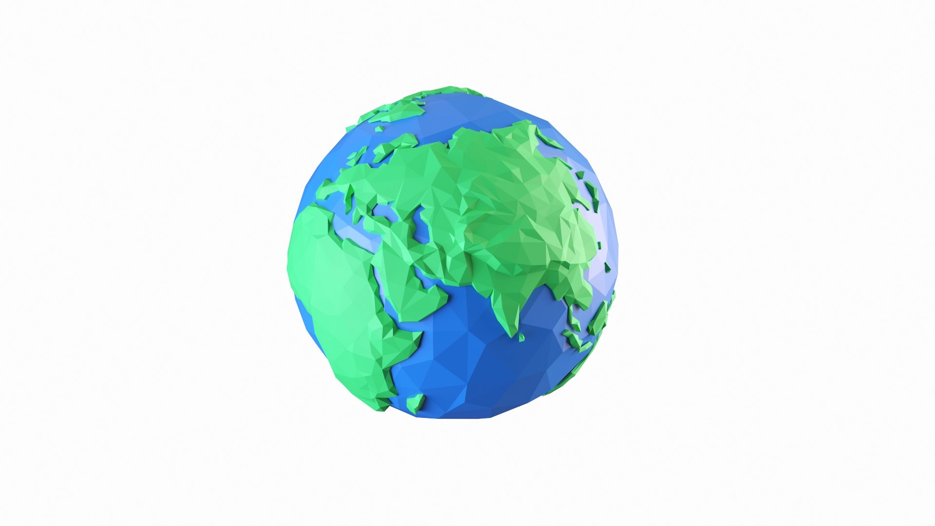 Cartoon Low Poly Earth With Topo 3D Model - TurboSquid 2291342