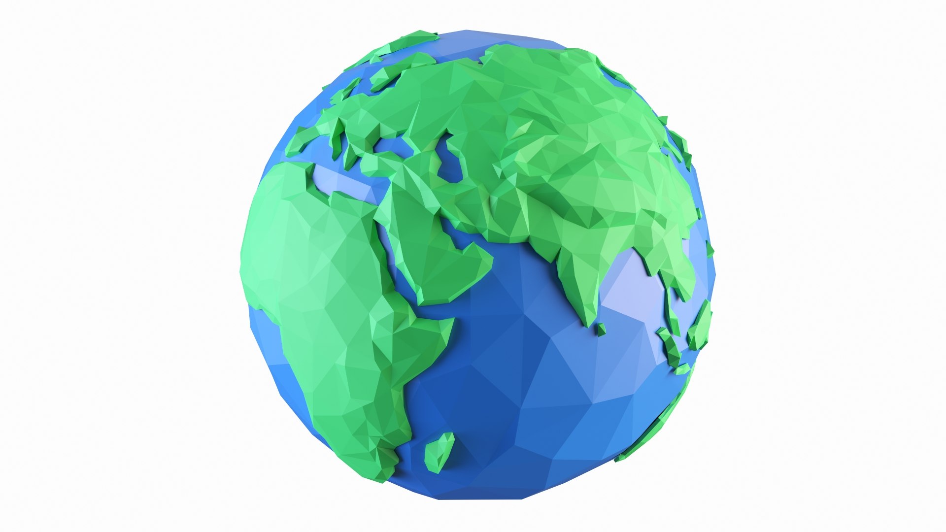 Cartoon Low Poly Earth With Topo 3D Model - TurboSquid 2291342