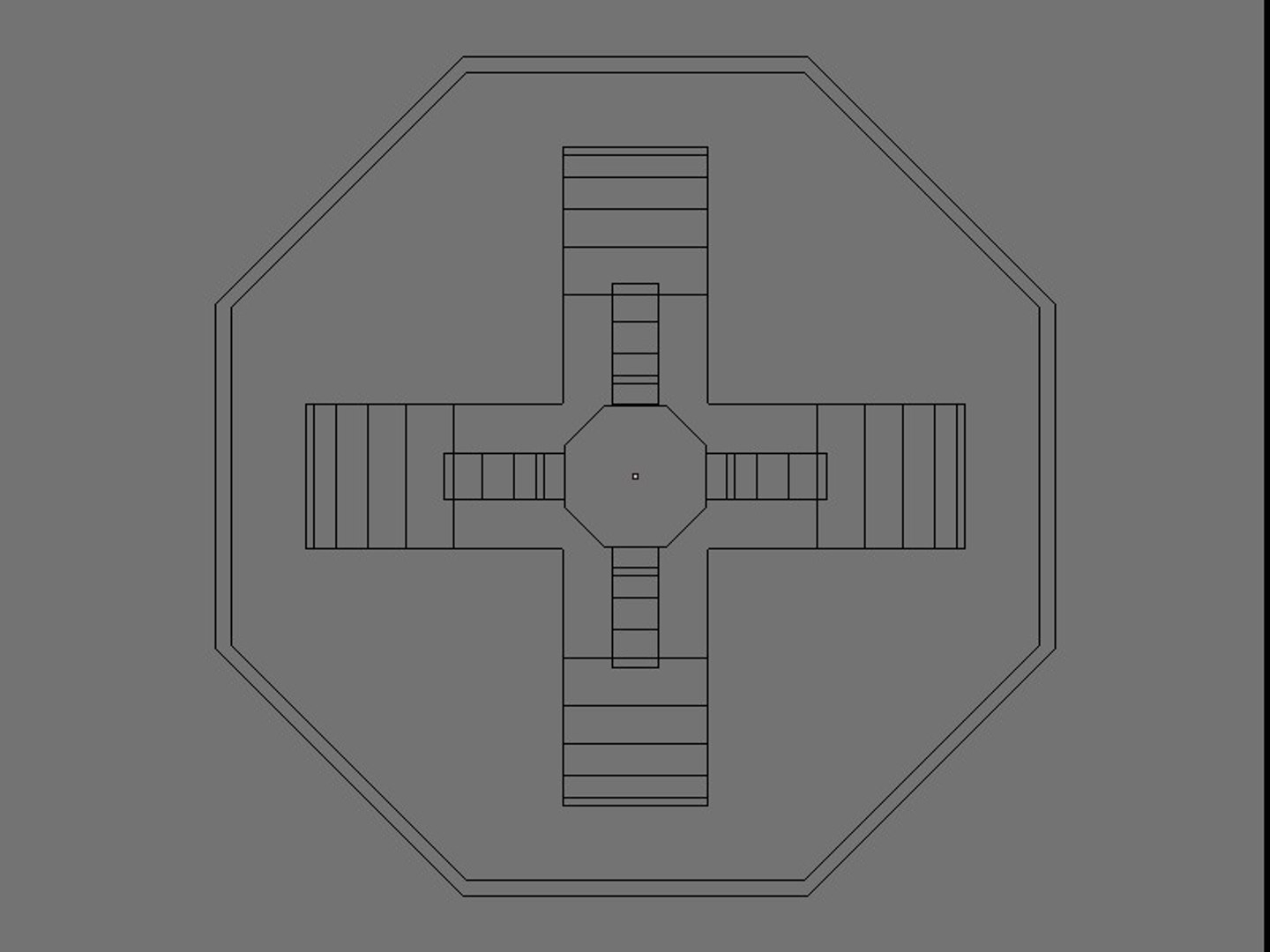 3d octagonal table model
