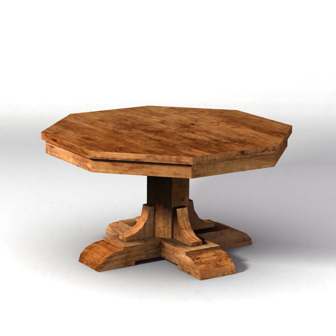 3d octagonal table model