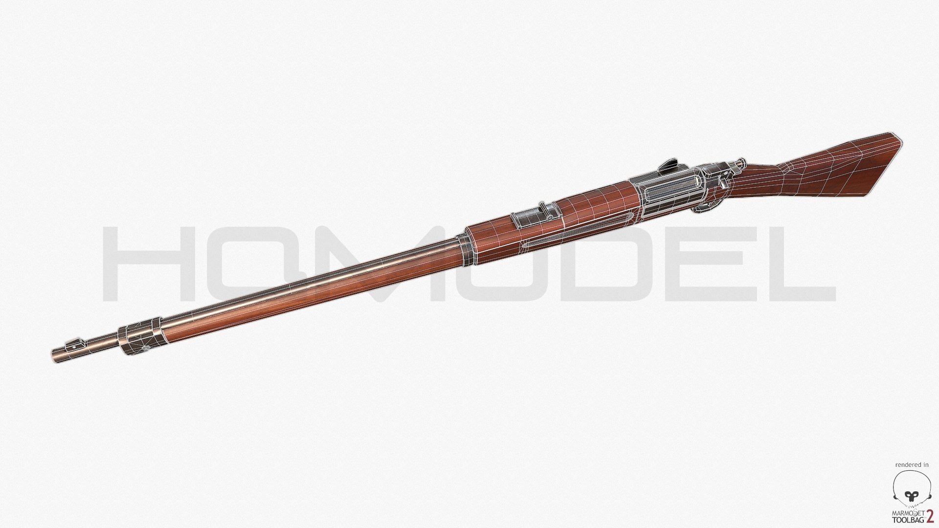 3d Model Krag Rifle Pbr