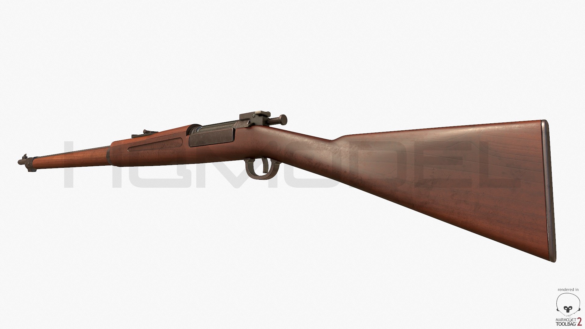 3d Model Krag Rifle Pbr