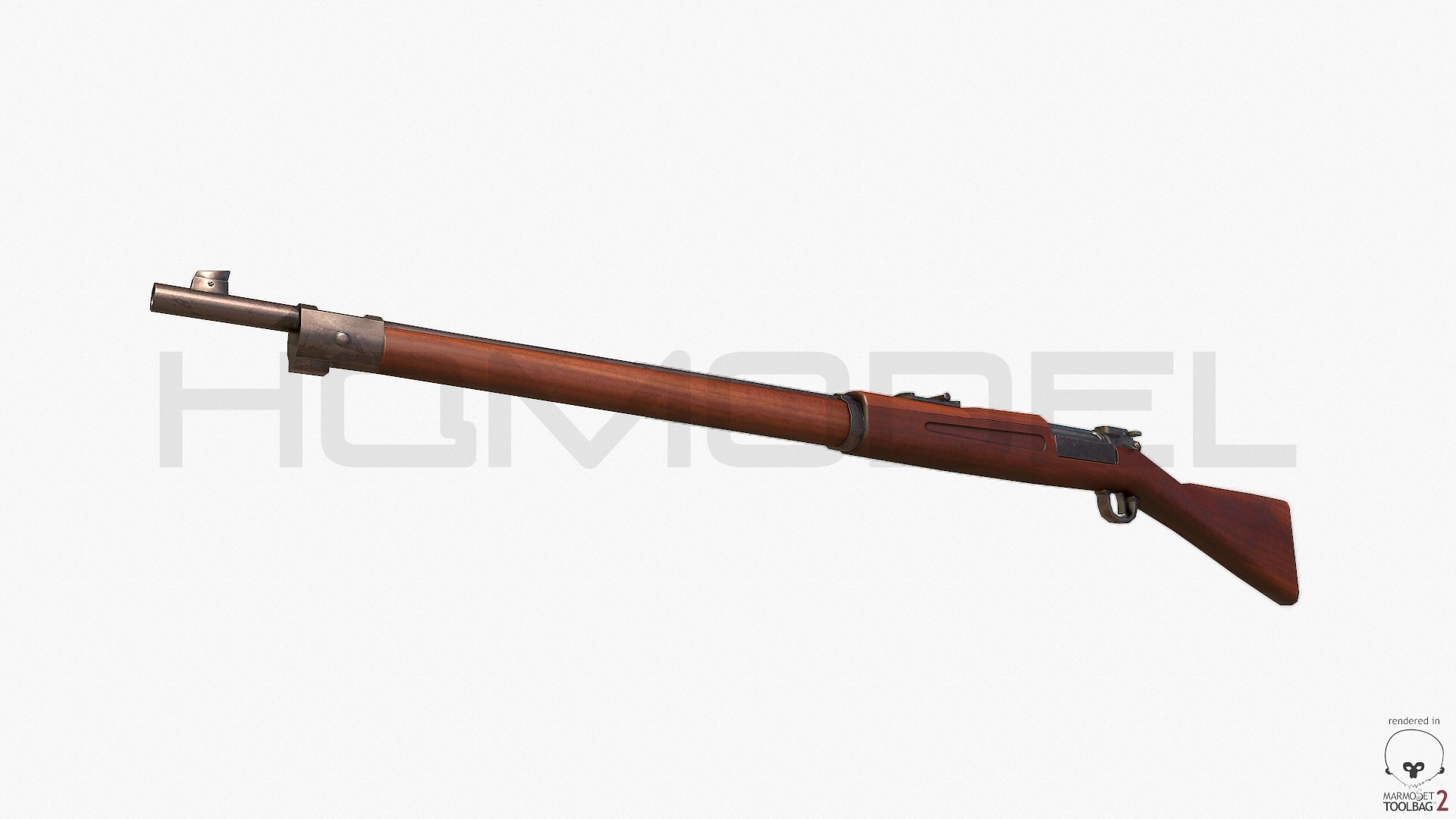 3d Model Krag Rifle Pbr