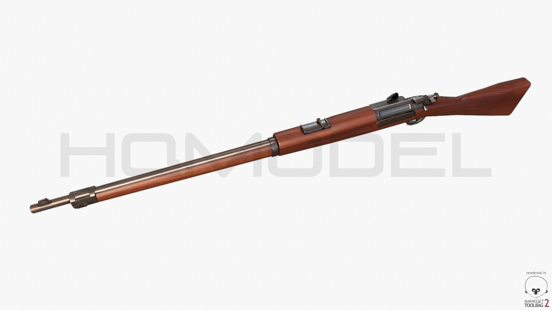 3d Model Krag Rifle Pbr