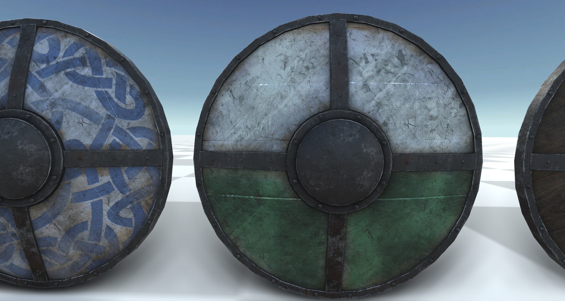 3D model Medieval Viking Shield Set - TurboSquid 2157330