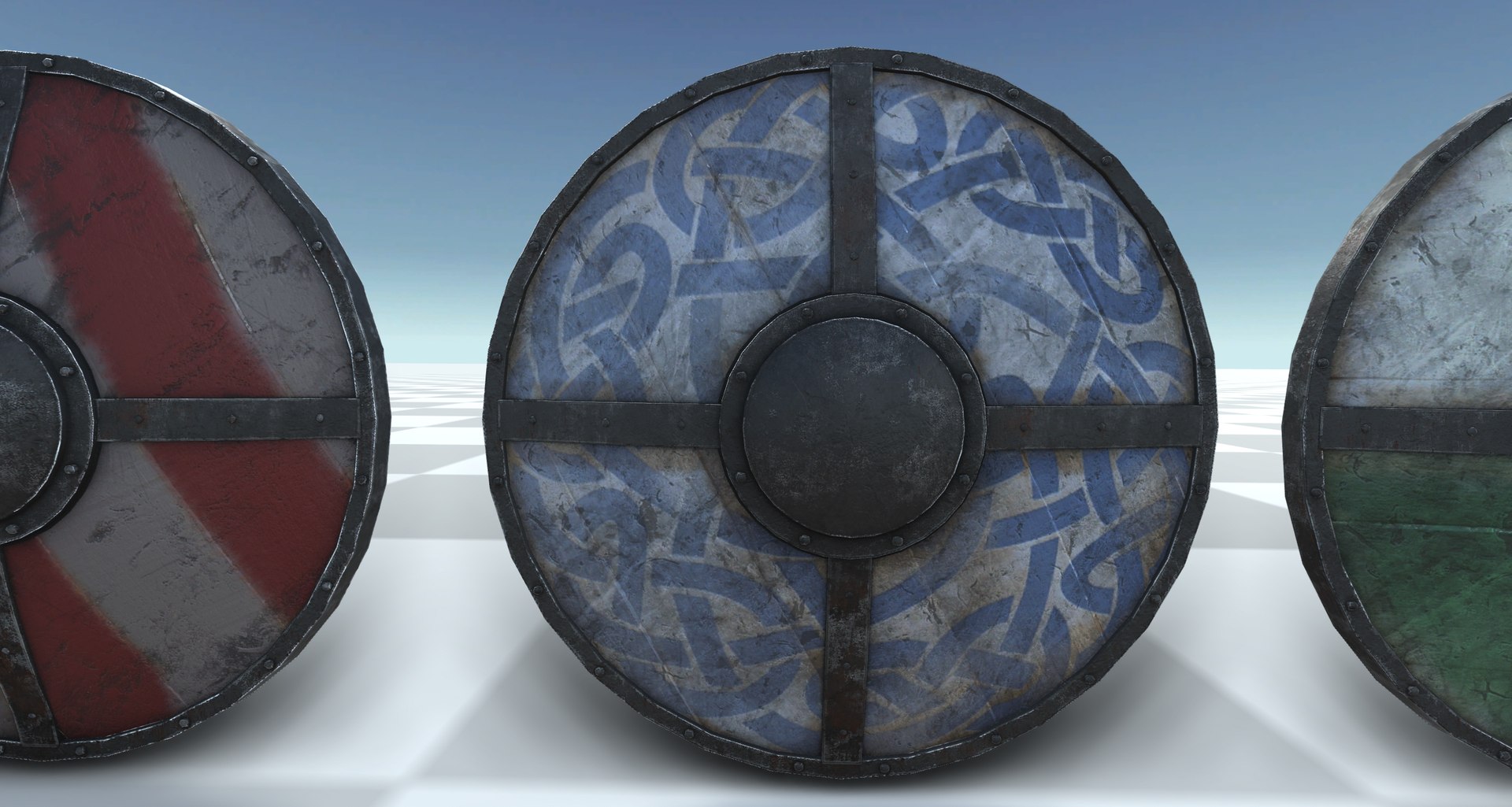 3D model Medieval Viking Shield Set - TurboSquid 2157330