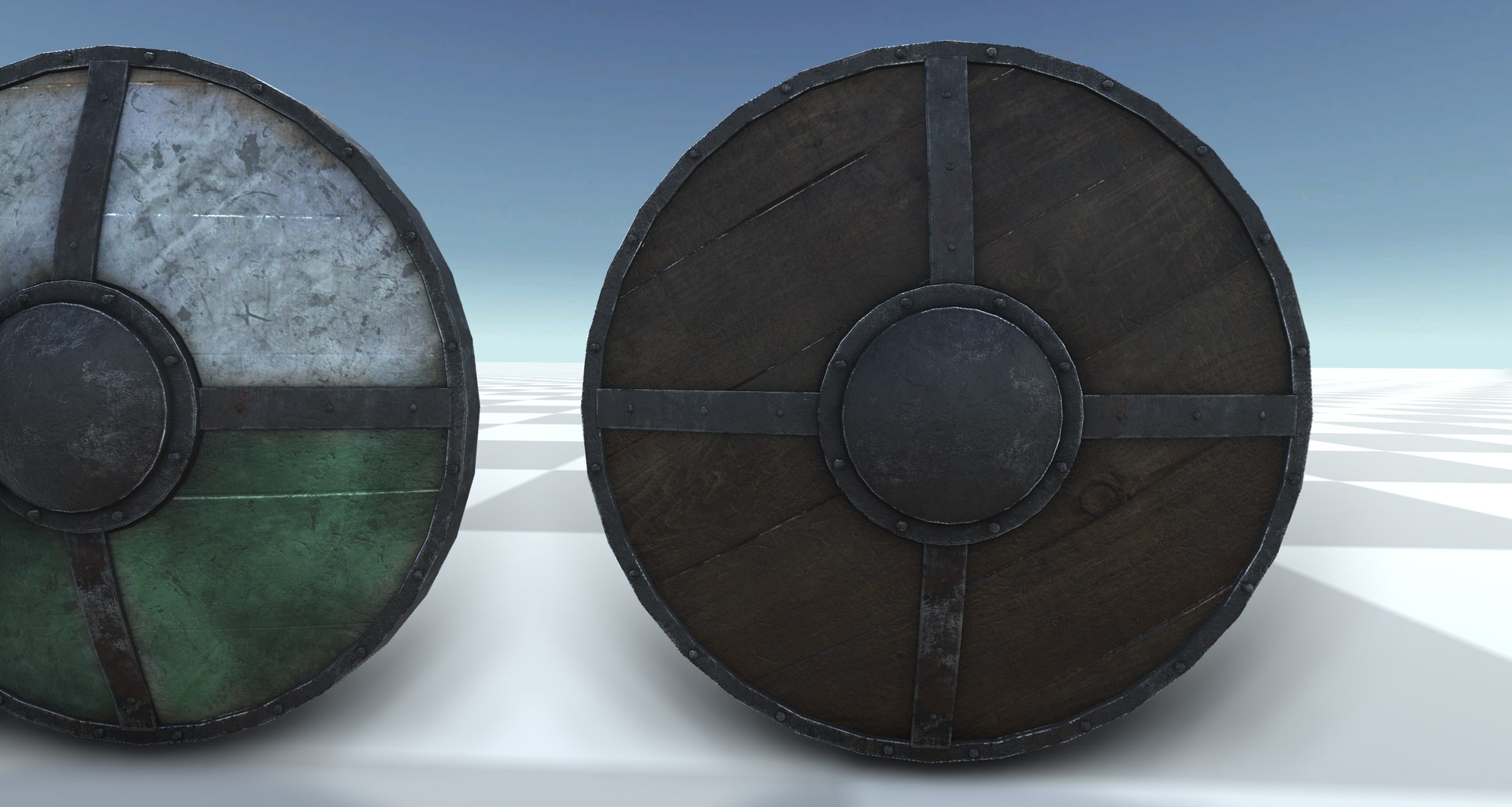 3D model Medieval Viking Shield Set - TurboSquid 2157330