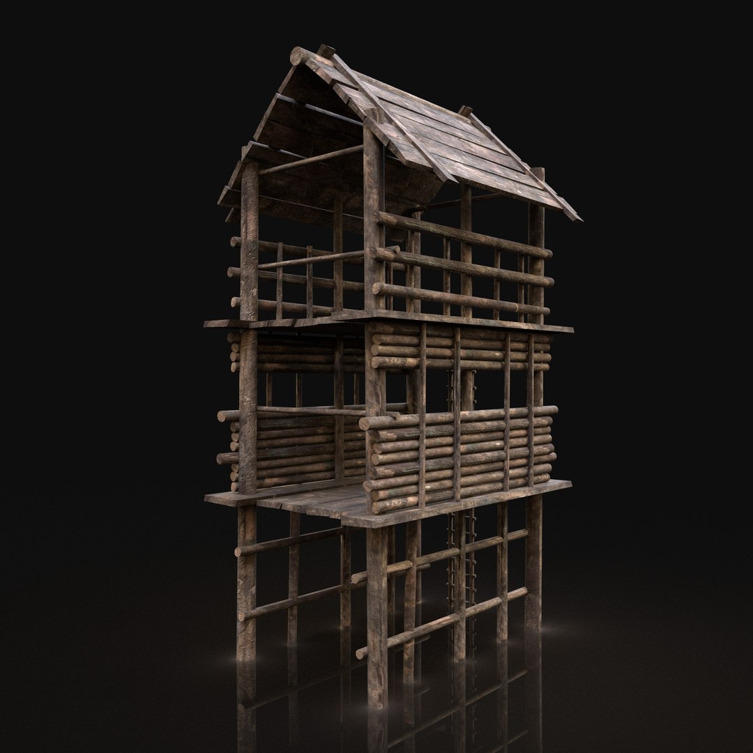 3D Gen Aaa Wooden Watchtower - TurboSquid 1505977