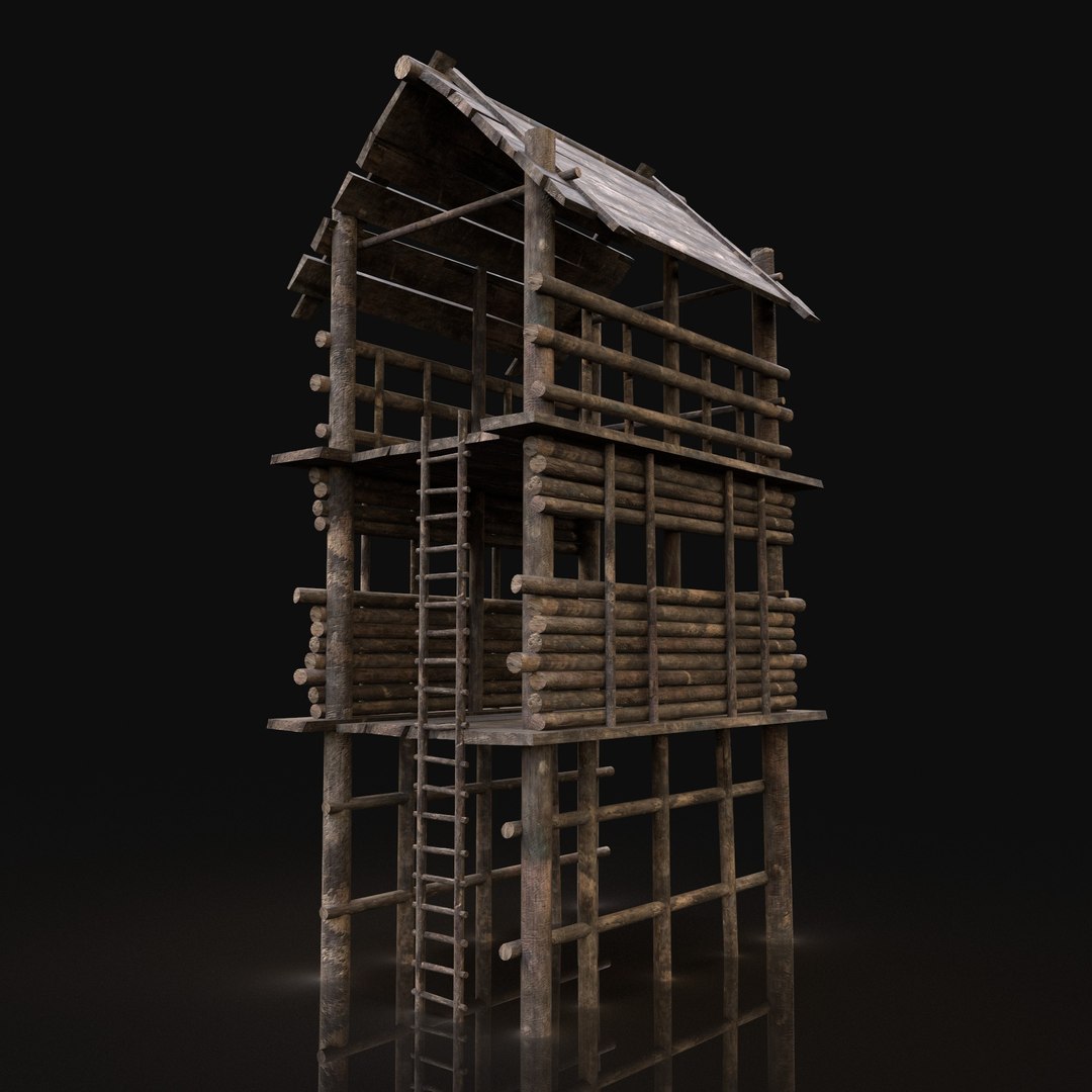 3D Gen Aaa Wooden Watchtower - TurboSquid 1505977