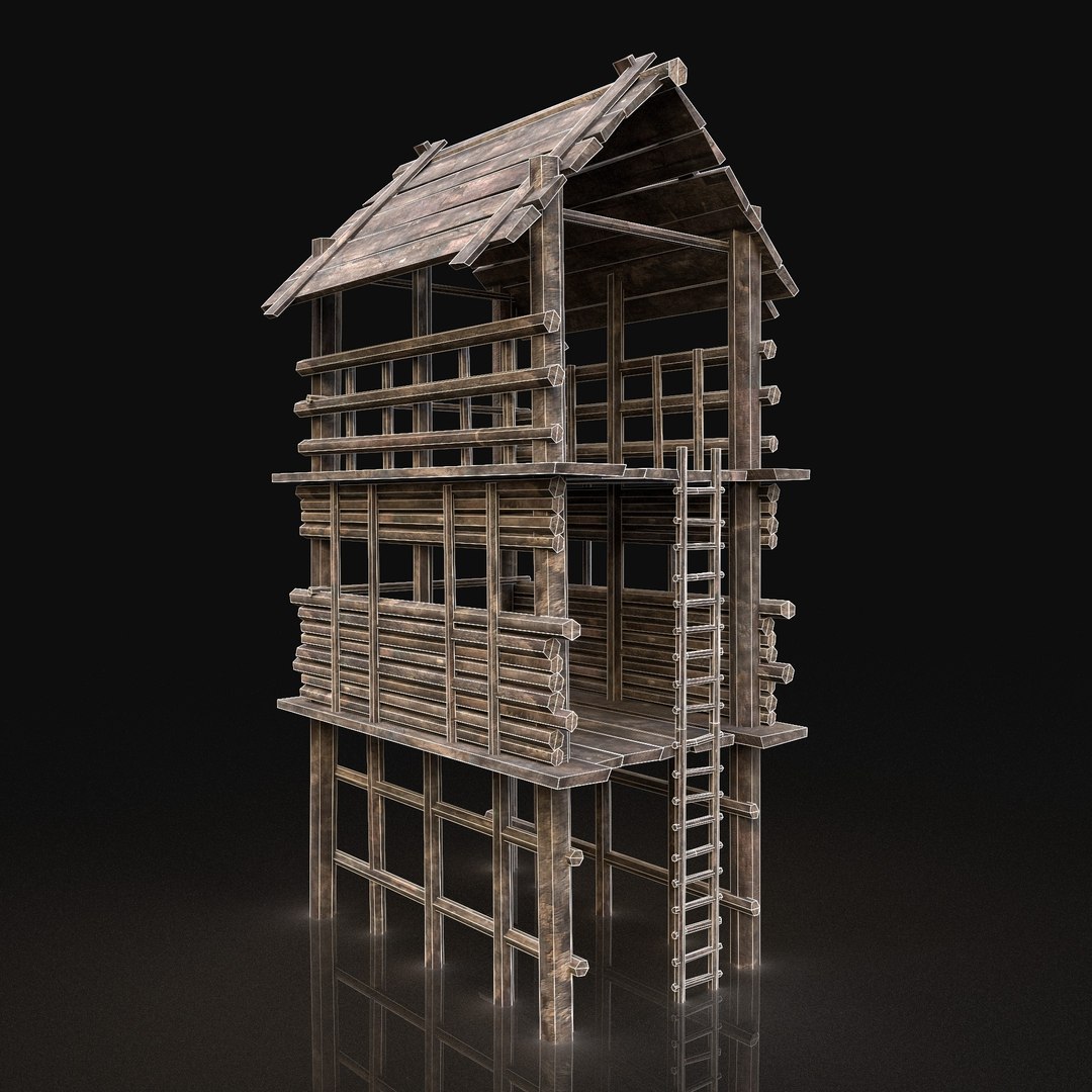 3D Gen Aaa Wooden Watchtower - TurboSquid 1505977