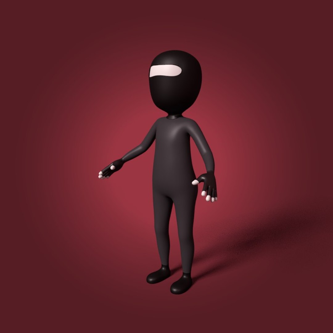 3D Cartoon Ninja - TurboSquid 1393473