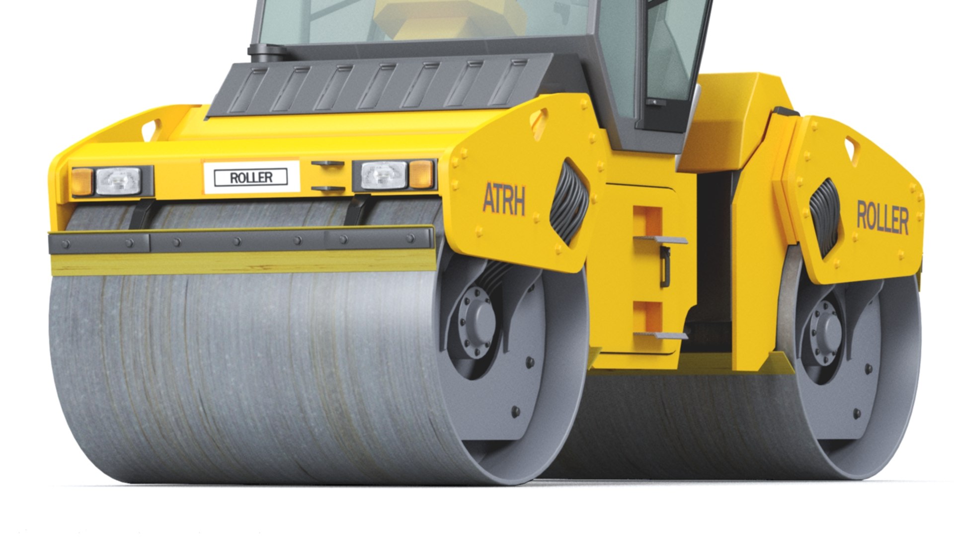 3D Articulated Tandem Roller Yelow - TurboSquid 2144242