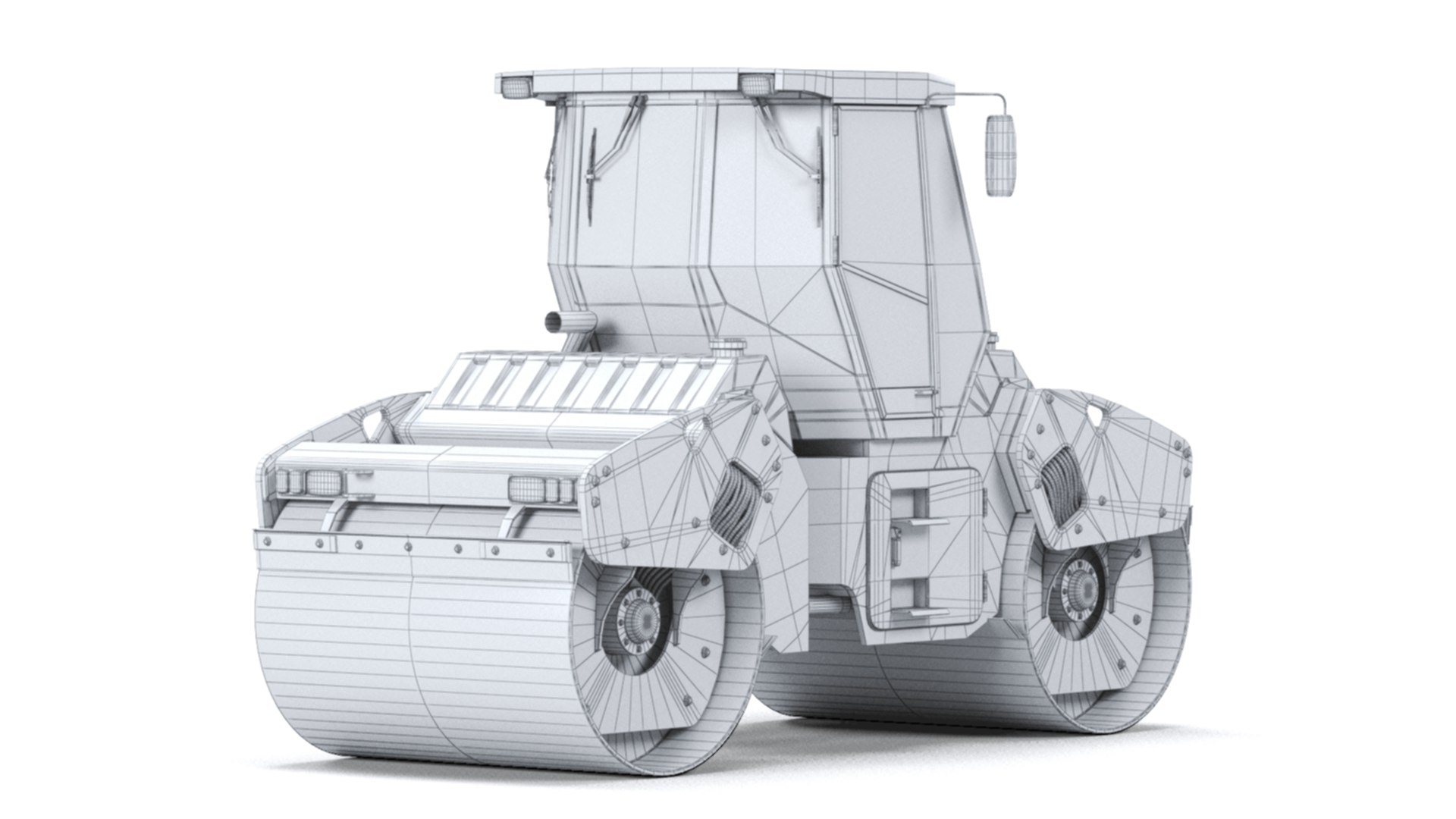 3D Articulated Tandem Roller Yelow - TurboSquid 2144242